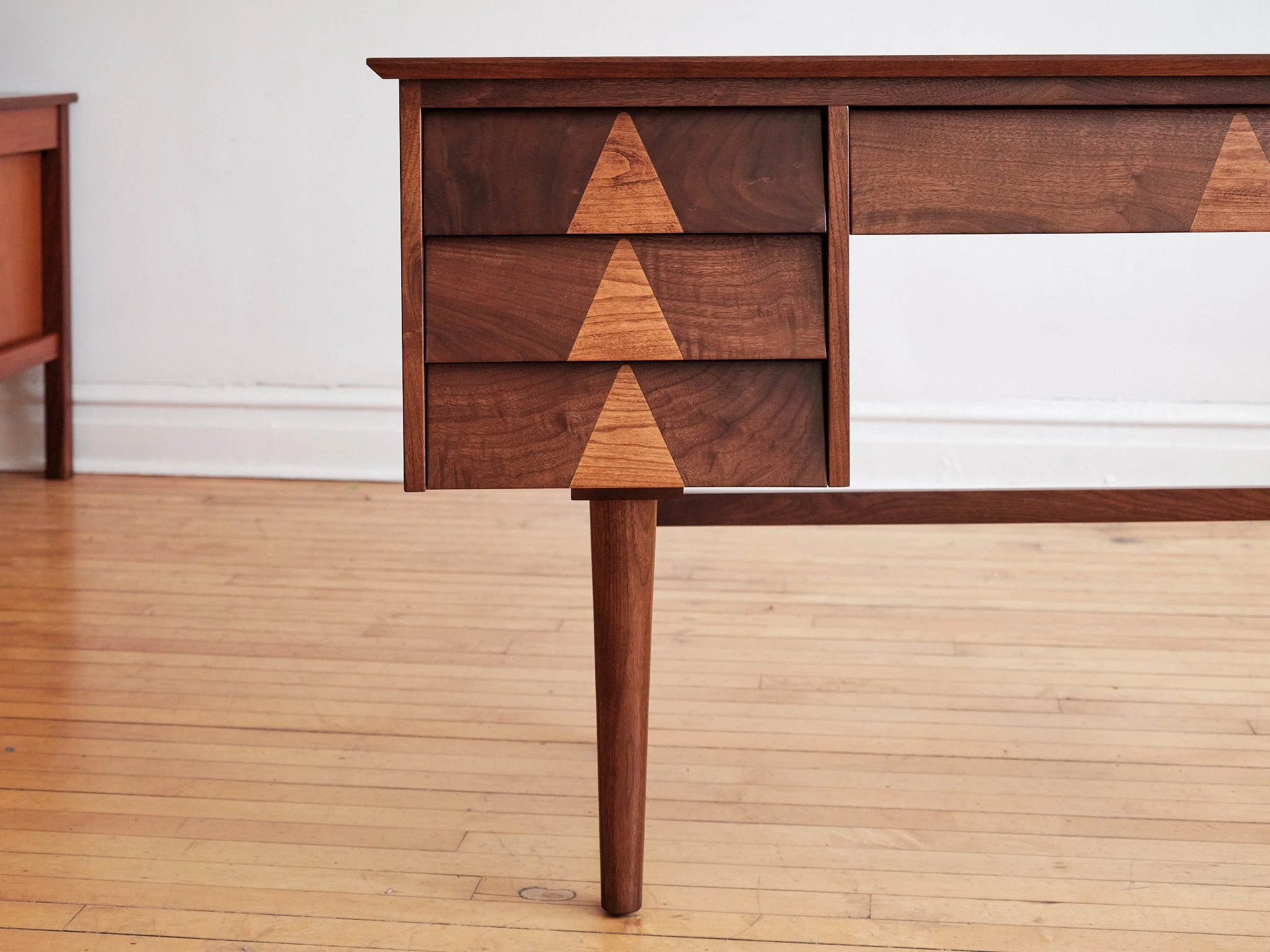 Mid Century Modern Inspired Handmade Solid Wood Customizable Desk ...