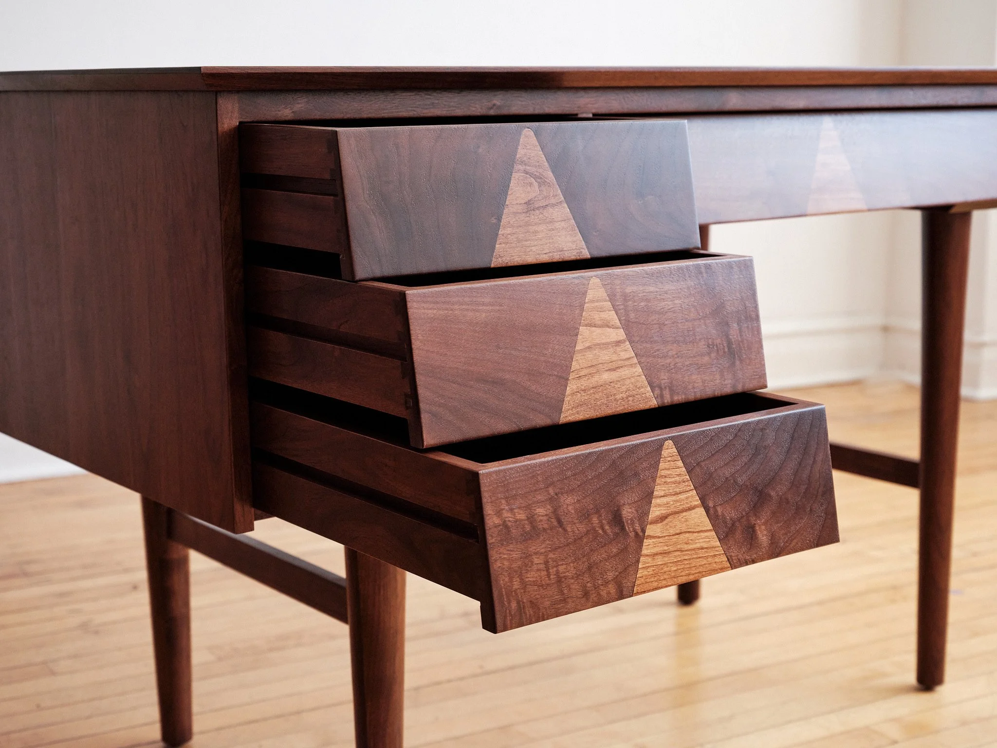 Mid Century Modern Inspired Handmade Solid Wood Customizable Desk ...