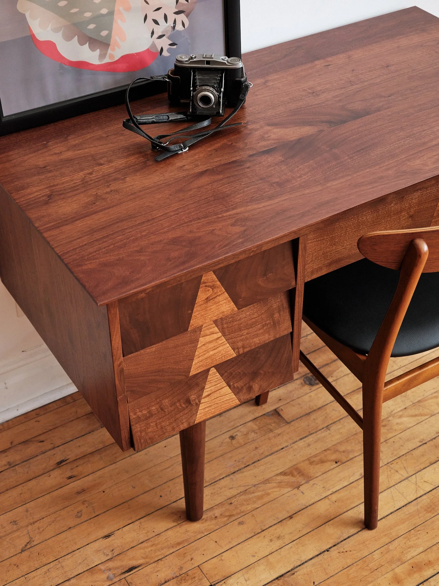 Mid Century Modern Inspired Handmade Solid Wood Customizable Desk ...