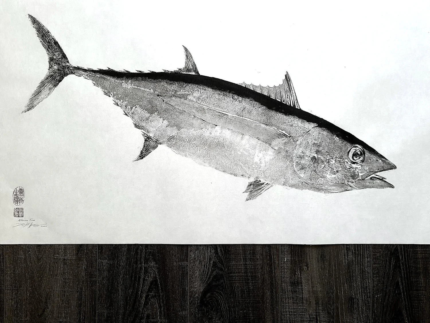 African Pompano (Hawaiian Kagami) - GYOTAKU print - traditional ...