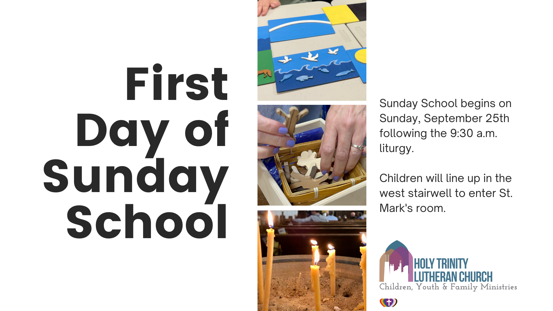 First Day of Sunday School — Holy Trinity Lutheran Church