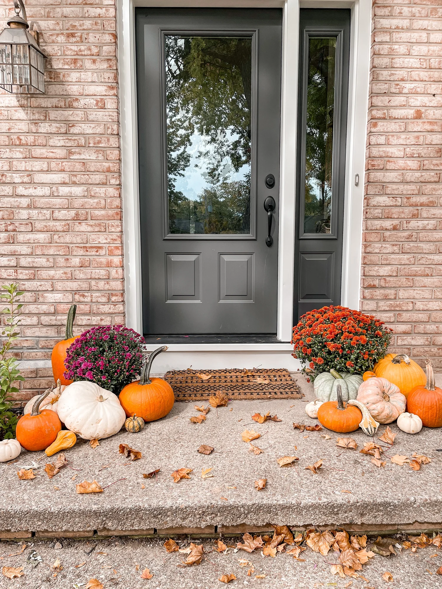 Orange and Purple Fall Front Steps — Aratari At Home