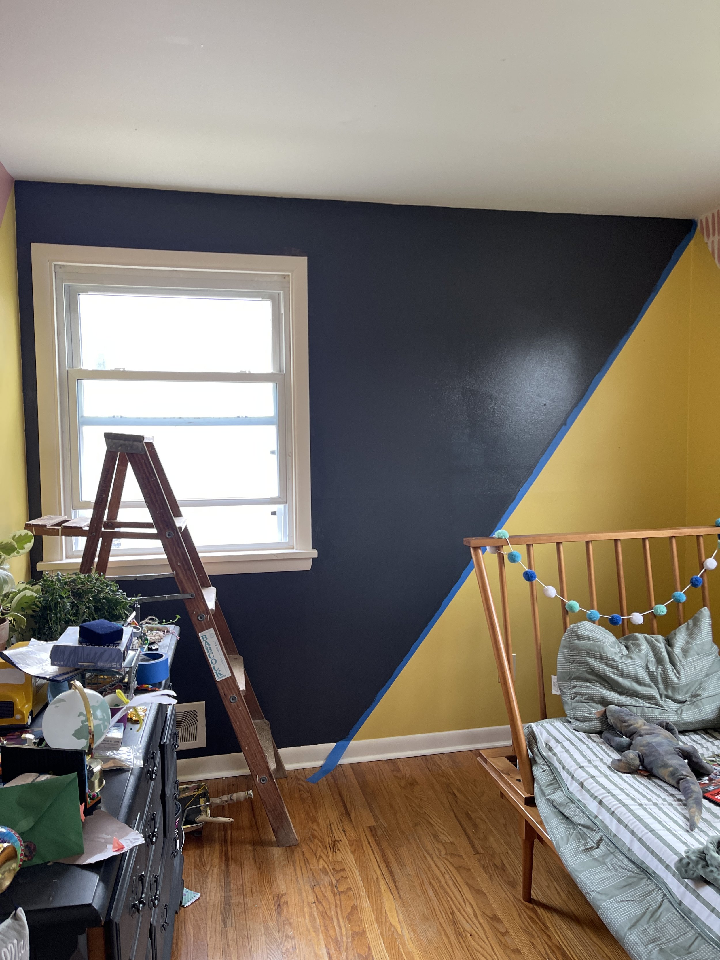 How to Paint a Geometric Color Block Wall — Aratari At Home