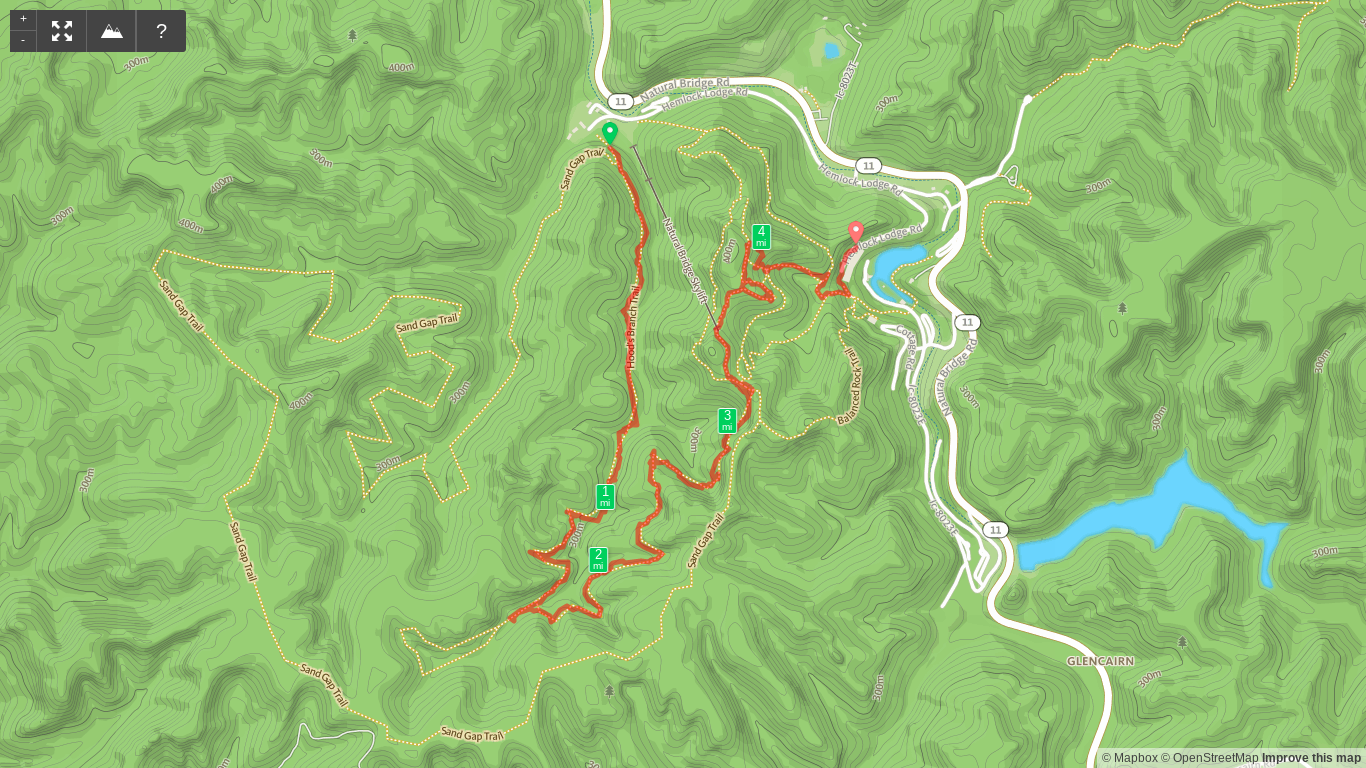 Hood's Branch to Natural Bridge — Kentucky Hiker