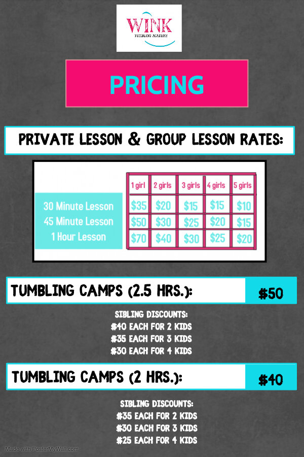 Tuition & Pricing — Wink Tumbling Academy, LLC.