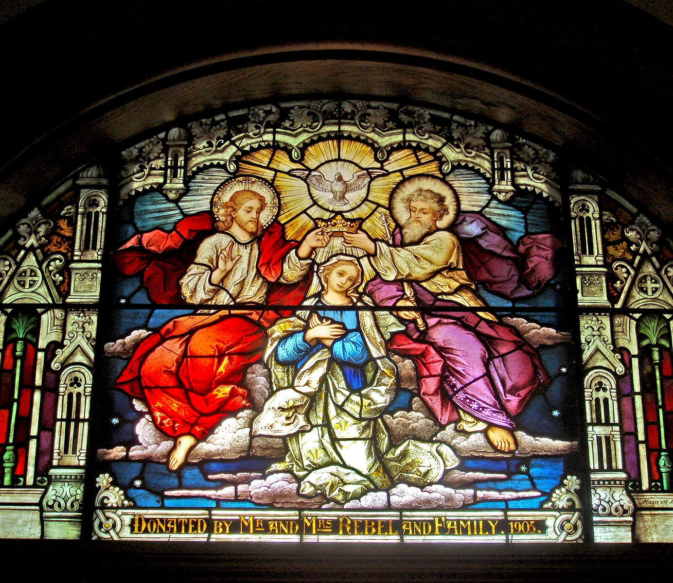 Heart Stained Glass Window