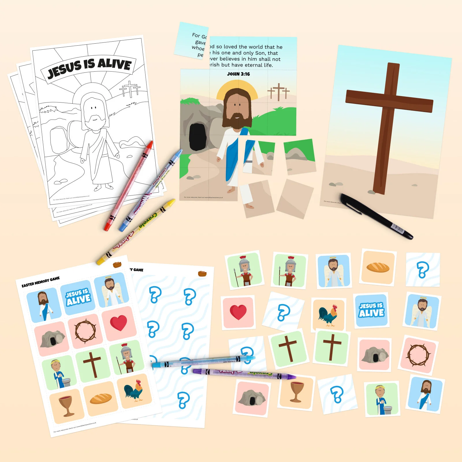 Kids Bible Resource - Bible Timeline and Character Pack For Kids