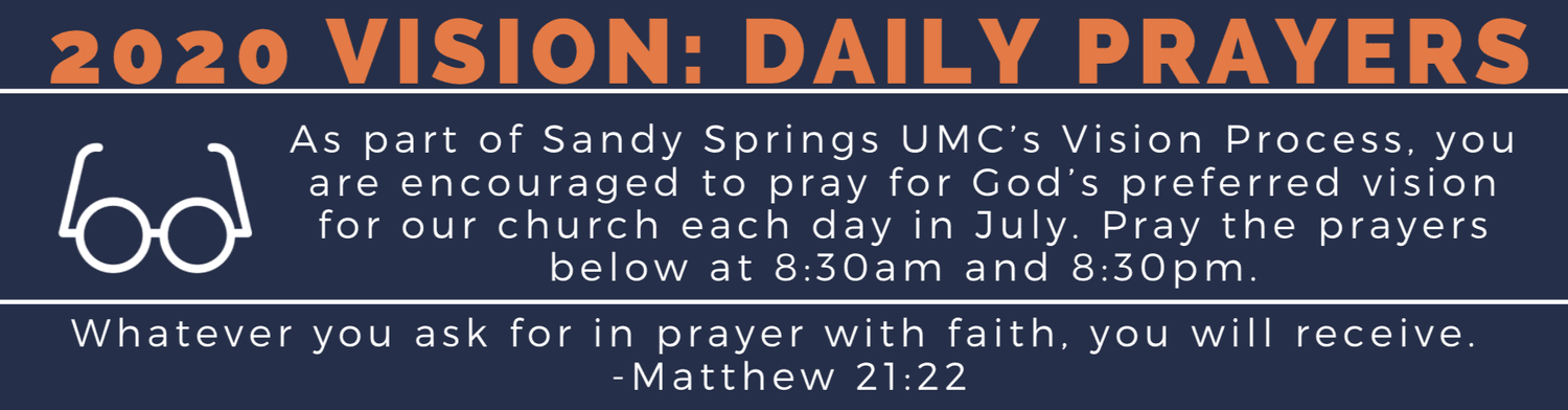 Prayers: July 13-17 — Sandy Springs United Methodist Church