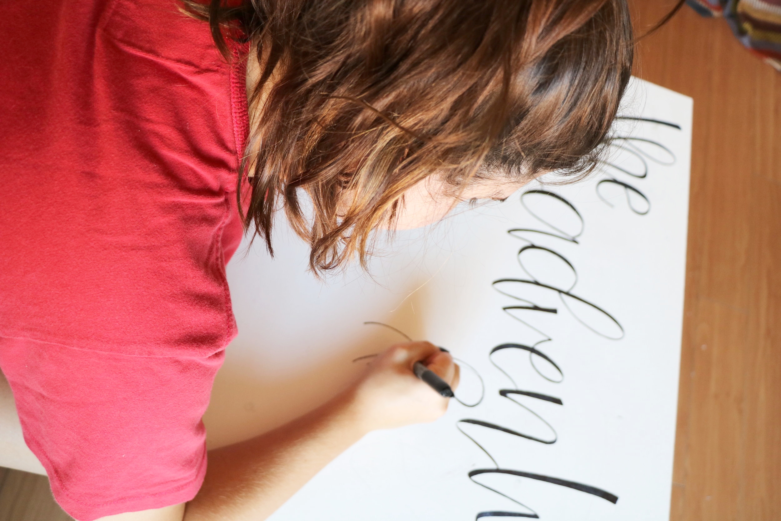 Hand-Lettered Wooden Sign — DIY DARLING