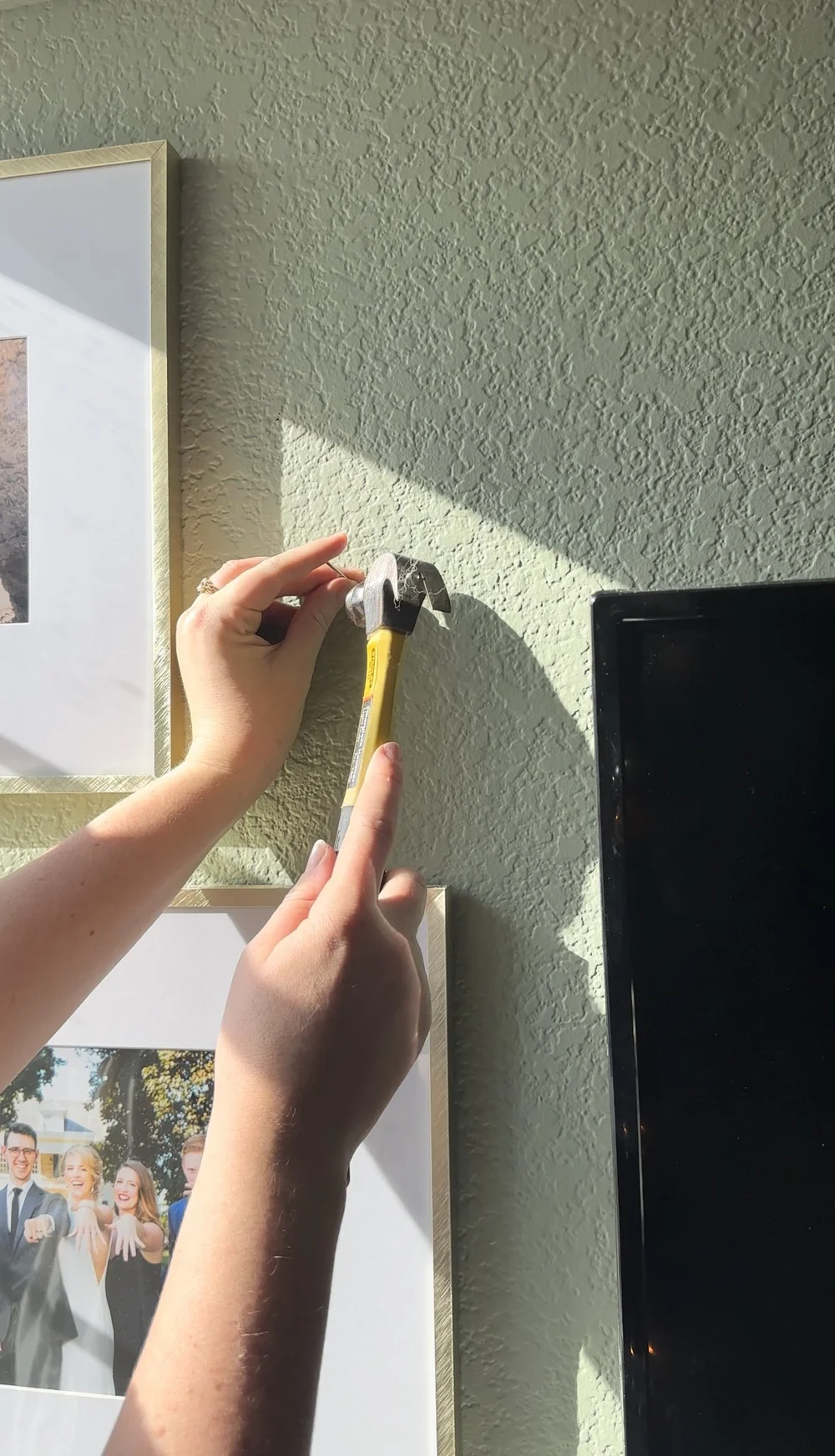 Creating a Gallery Wall Around a TV — DIY DARLING