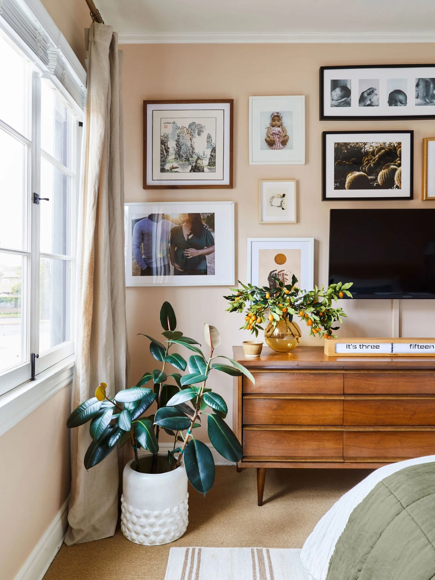 Creating a Gallery Wall Around a TV — DIY DARLING