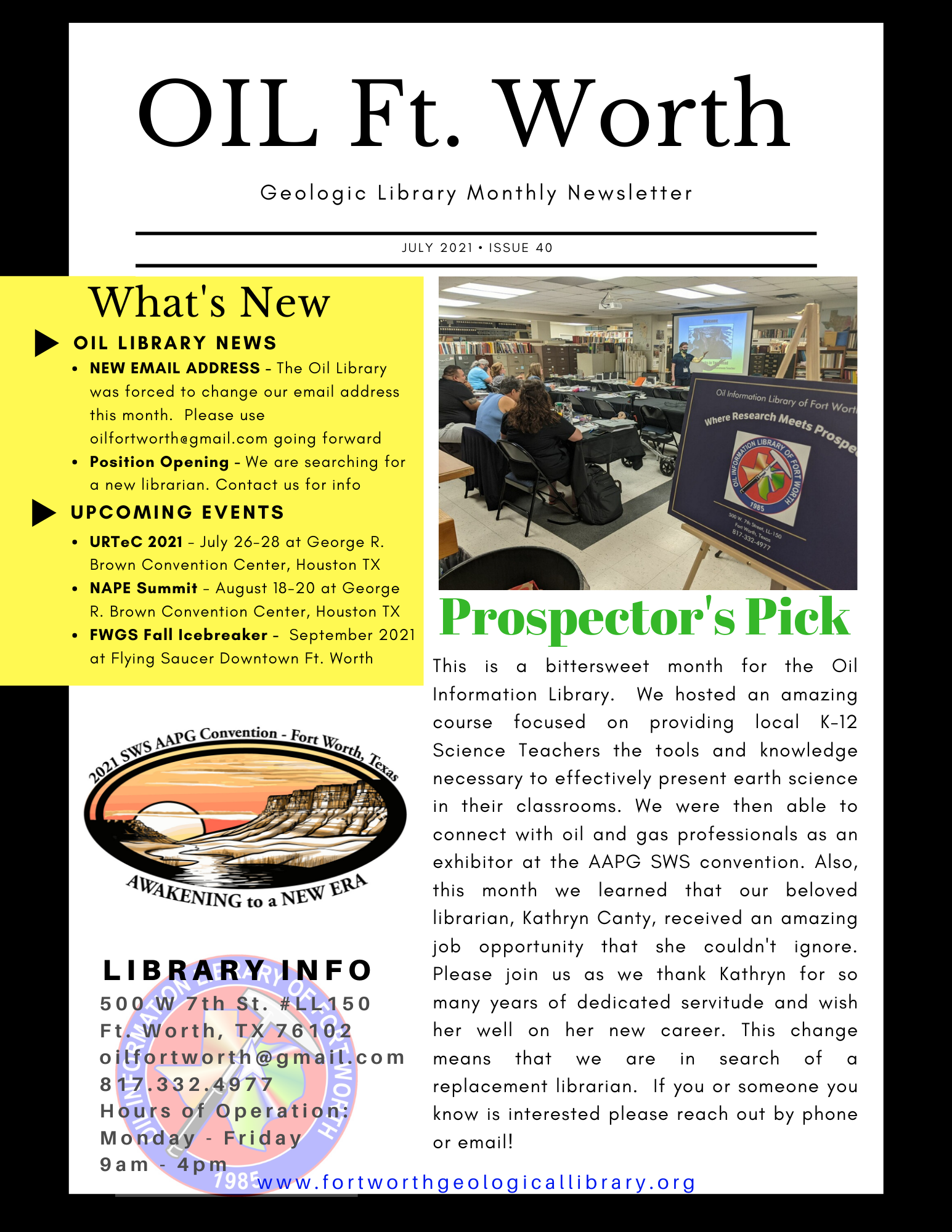 JULY 2021 OIL NEWSLETTER geology geological oil and gas library oil ...