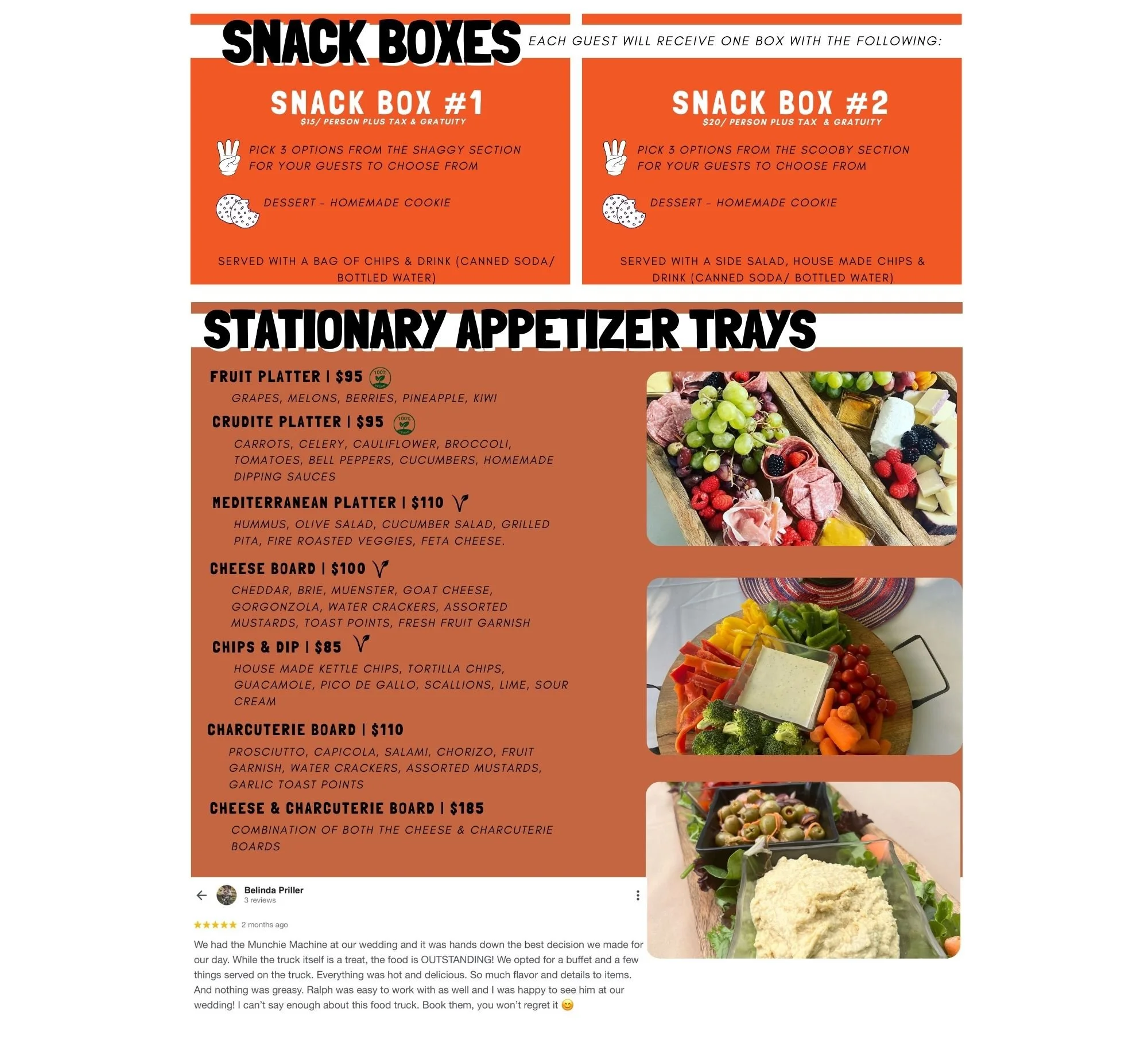 Catering Menu — The Munchy Machine