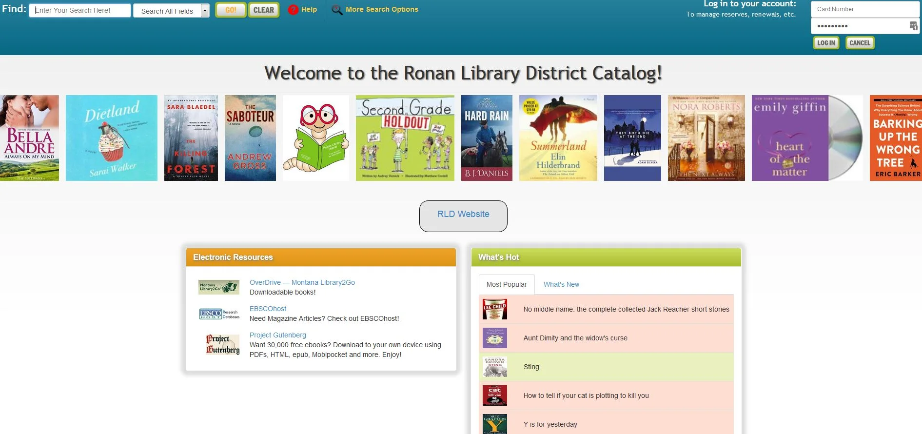 Ronan Library District Home Page — Ronan Library District