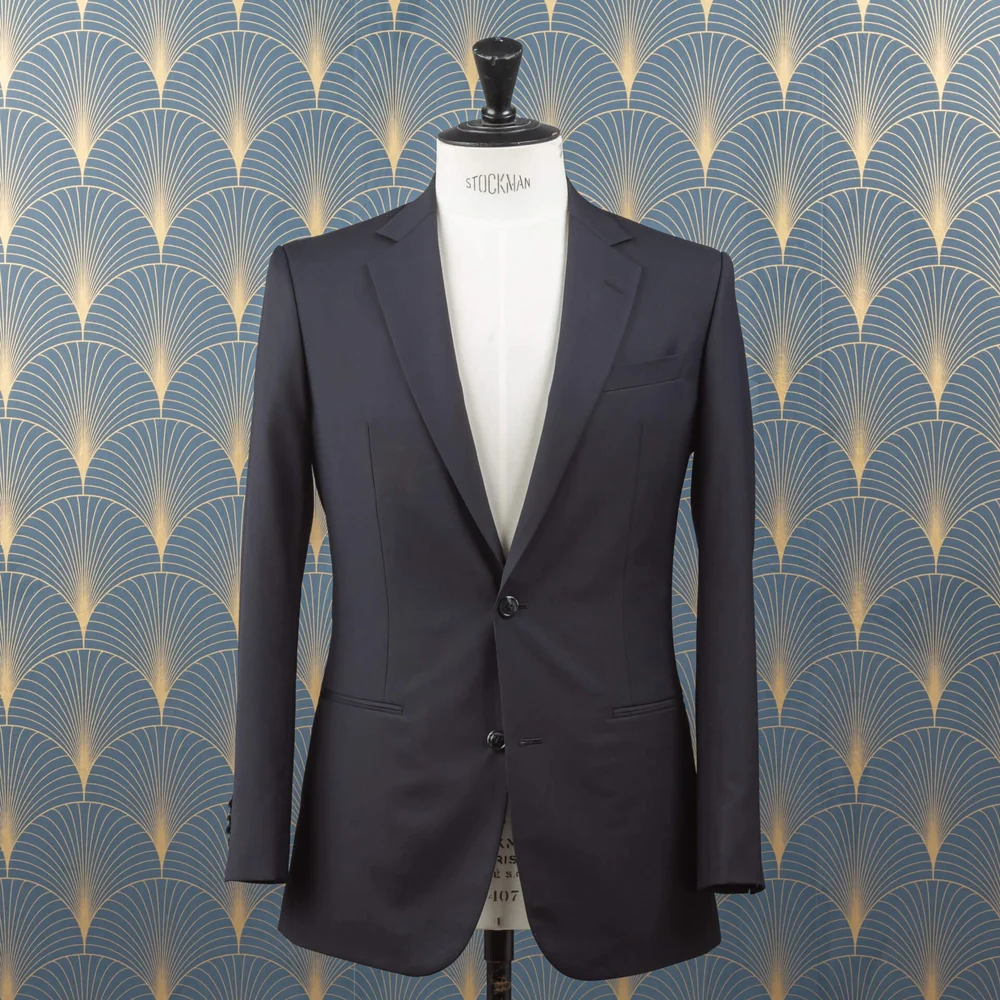 Tailored Dark Blue Basket Weave Suit: Timeless Luxury for the Zuidas ...