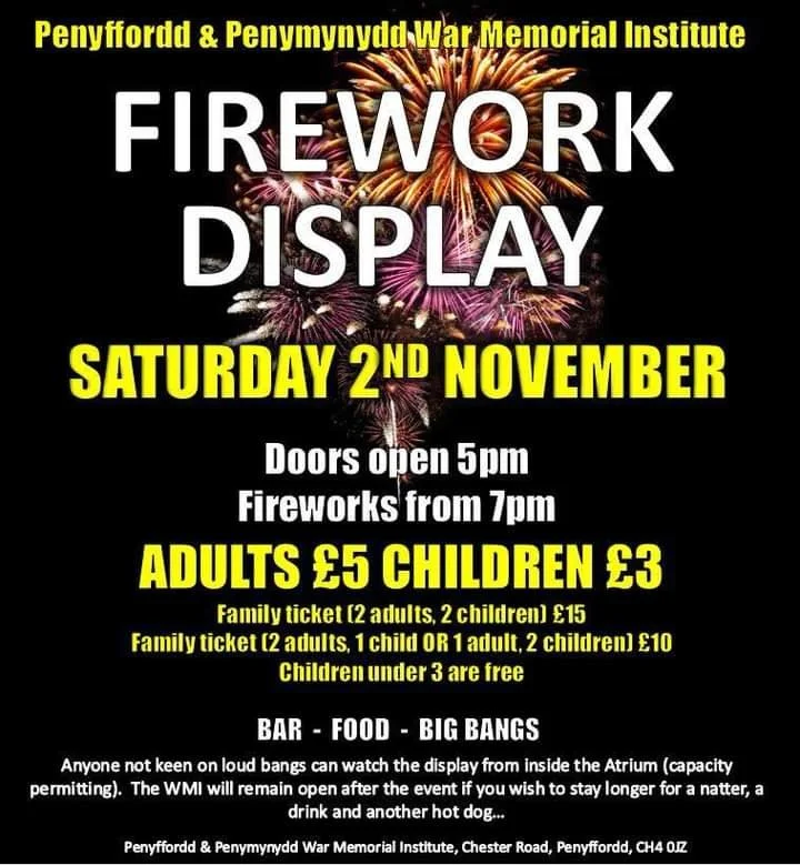 Bonfire Night in Penyffordd — Penyffordd Community Council