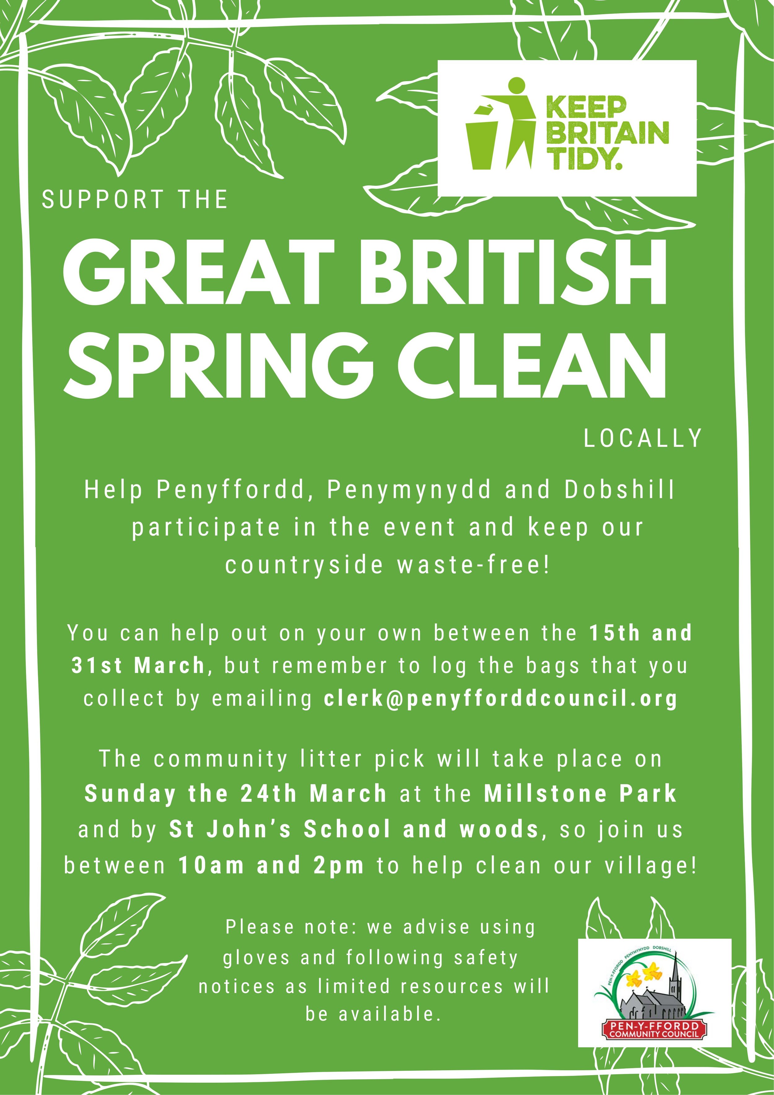 Great British Spring Clean & Community Litter Pick — Penyffordd ...