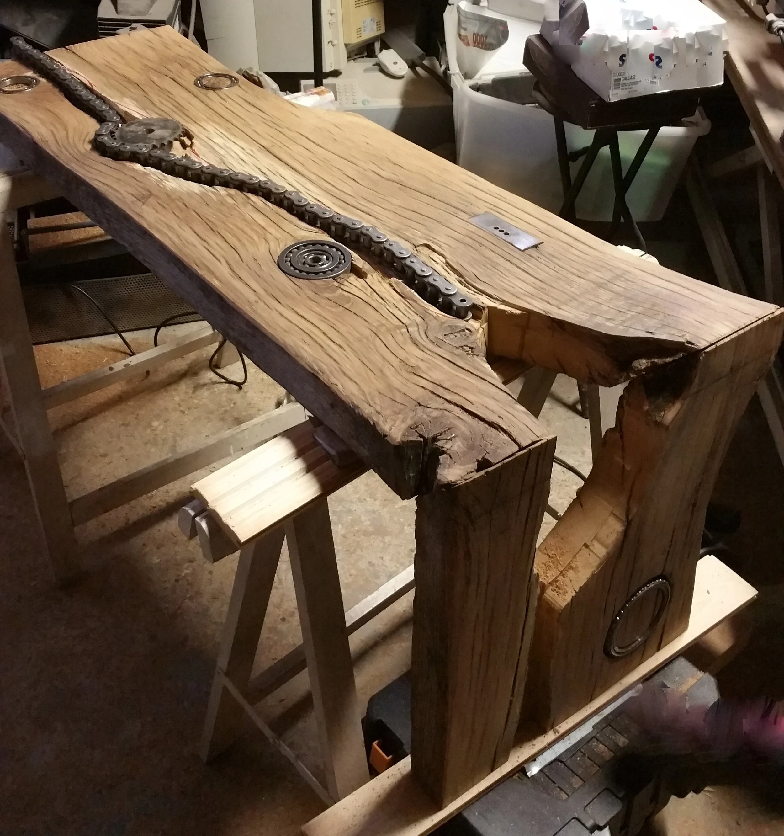 Cog & Chain Table (The French Build No.1) 2018 — Parfait Parquet