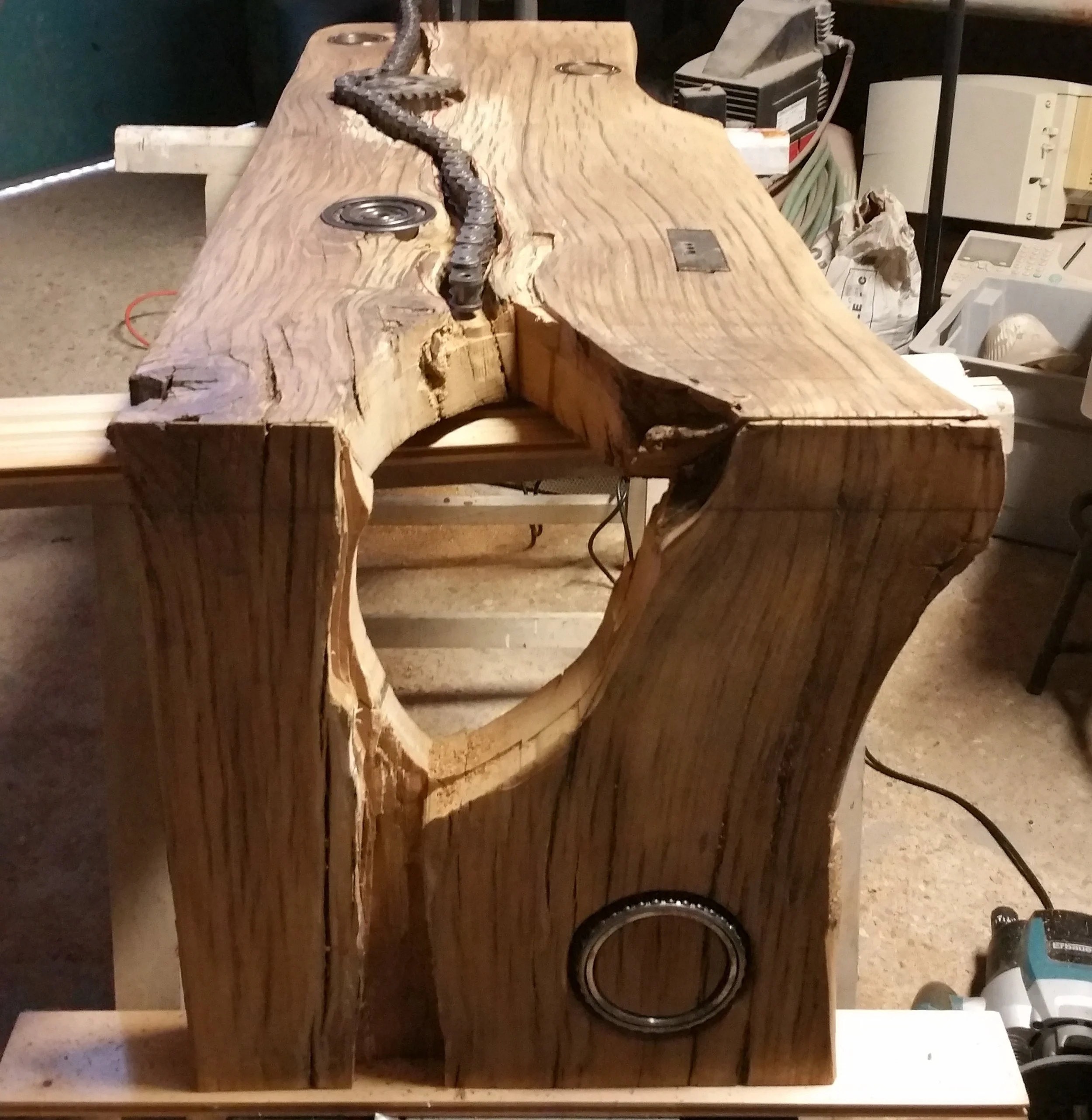 Cog & Chain Table (The French Build No.1) 2018 — Parfait Parquet