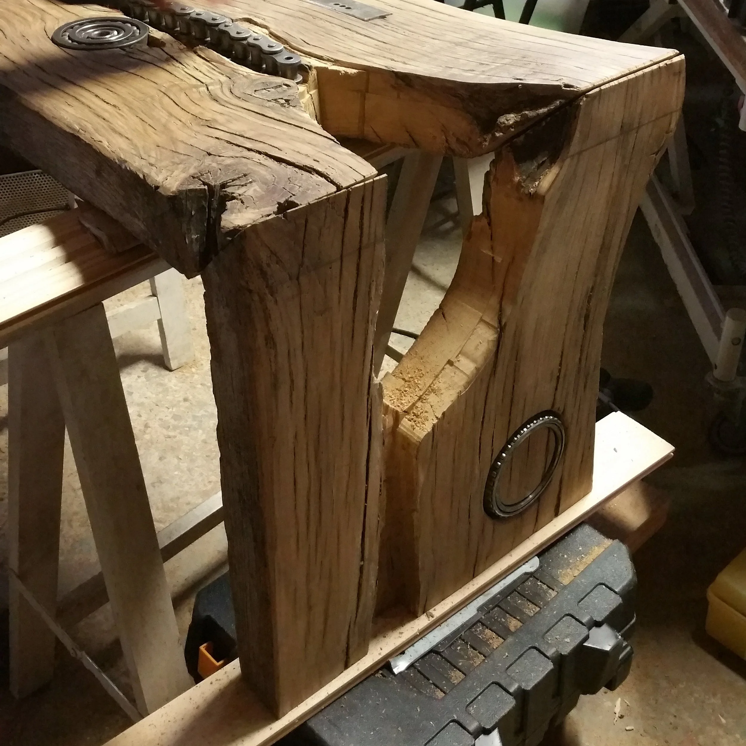 Cog & Chain Table (The French Build No.1) 2018 — Parfait Parquet