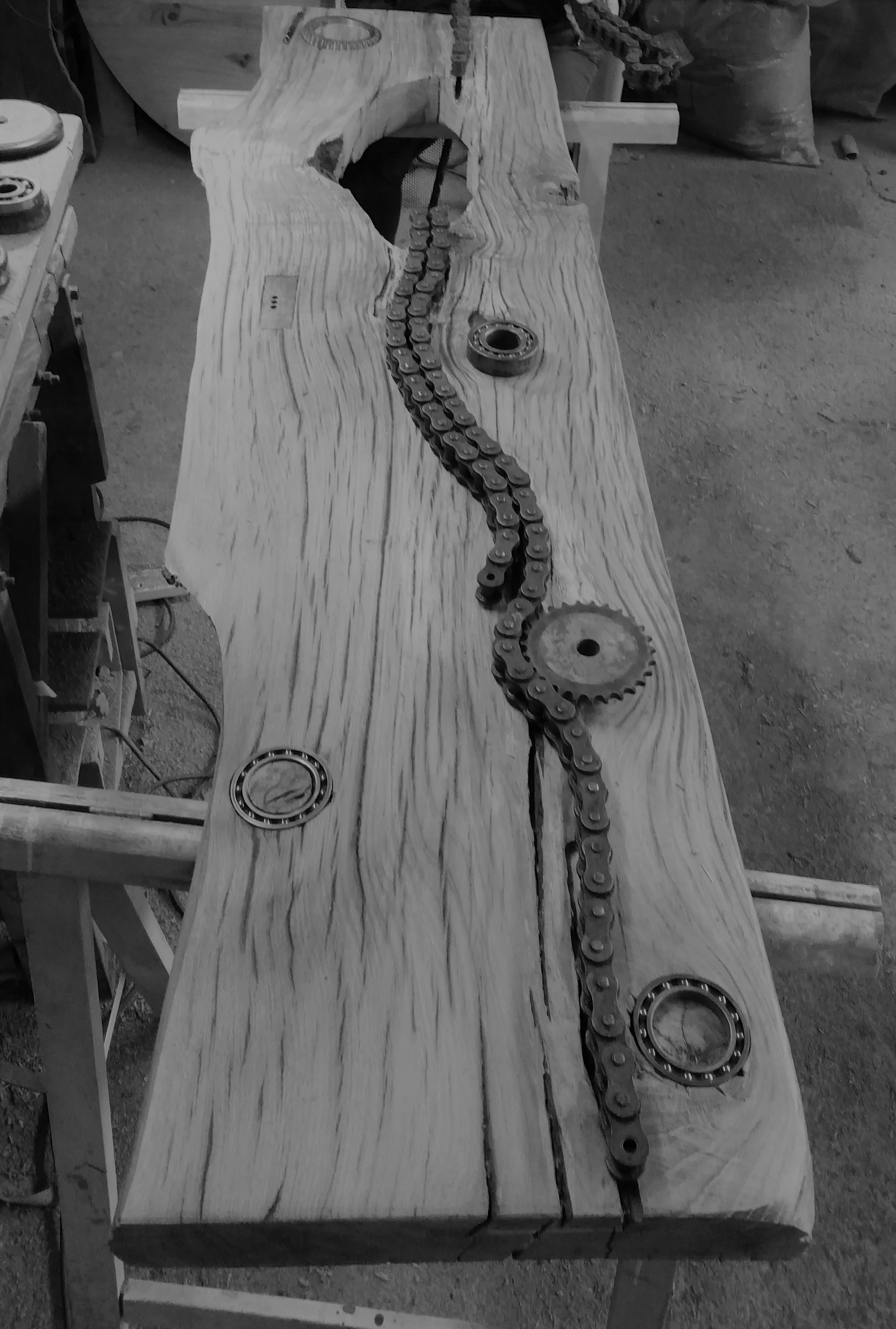 Cog & Chain Table (The French Build No.1) 2018 — Parfait Parquet