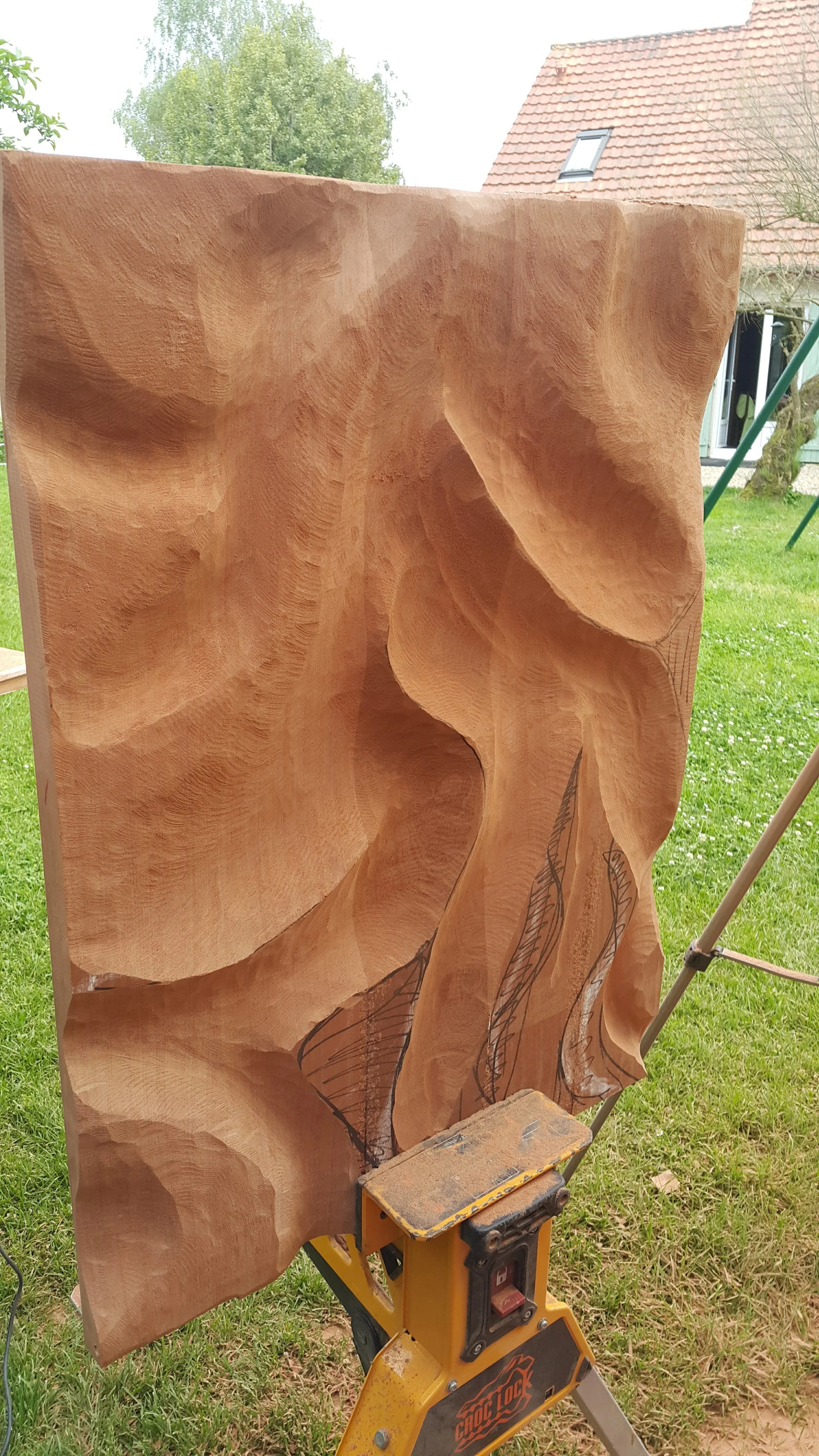 Tidal Drift II - Carved wall panels — Parfait Parquet