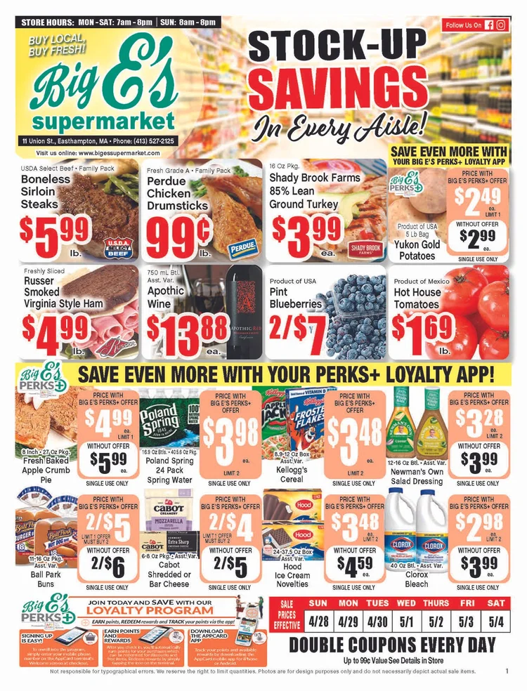 Weekly Ad — Big E's Supermarket