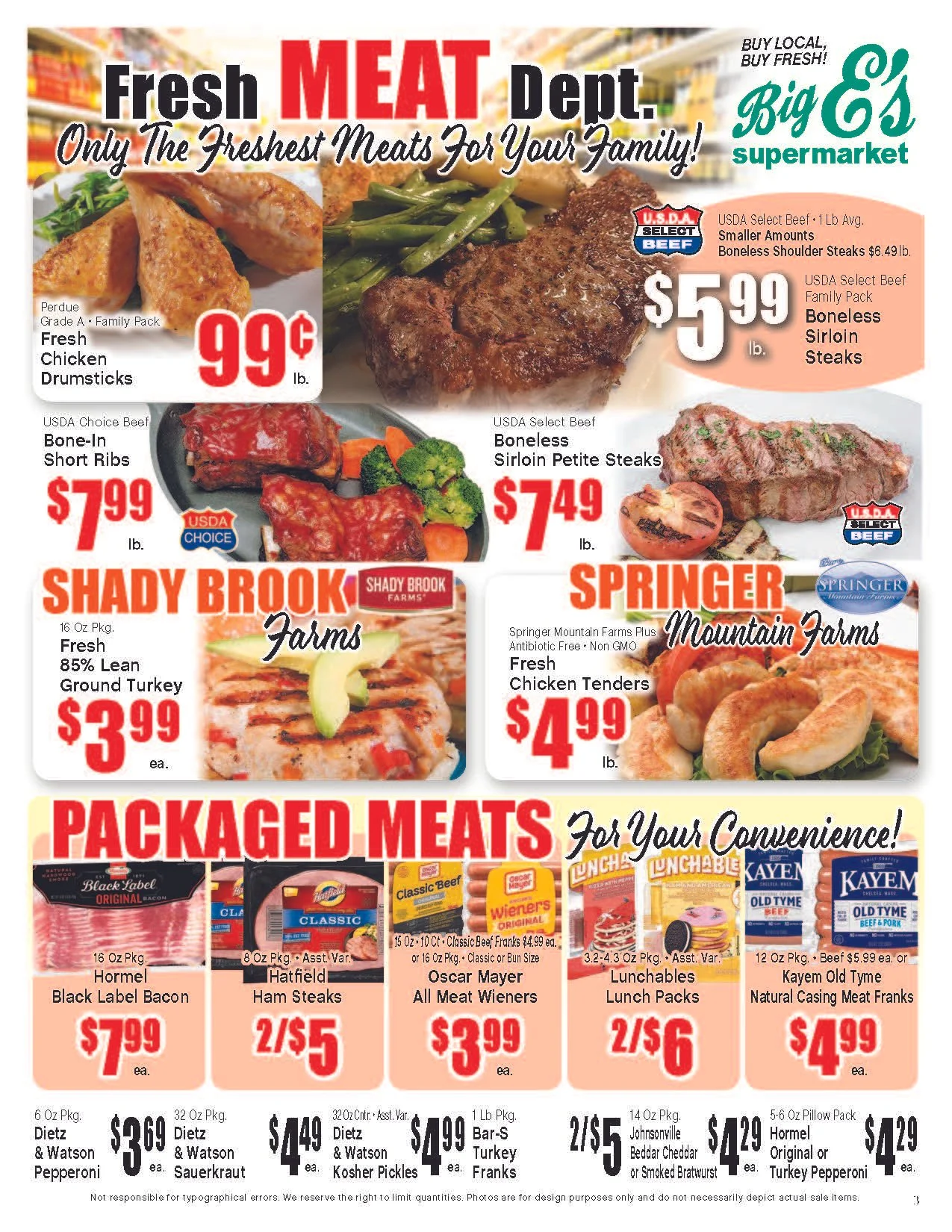 Weekly Ad — Big E's Supermarket