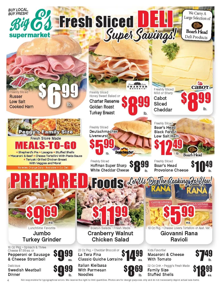 Weekly Ad — Big E's Supermarket