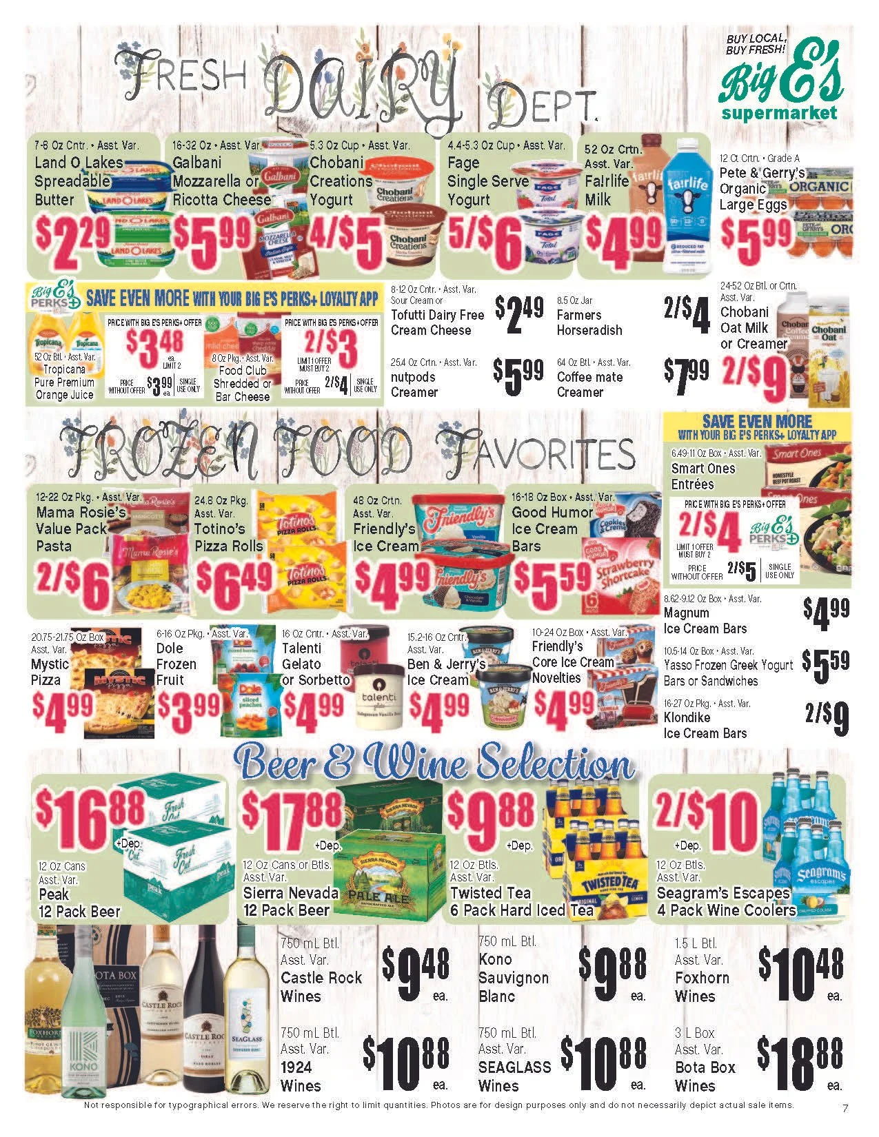 Weekly Ad — Big E's Supermarket