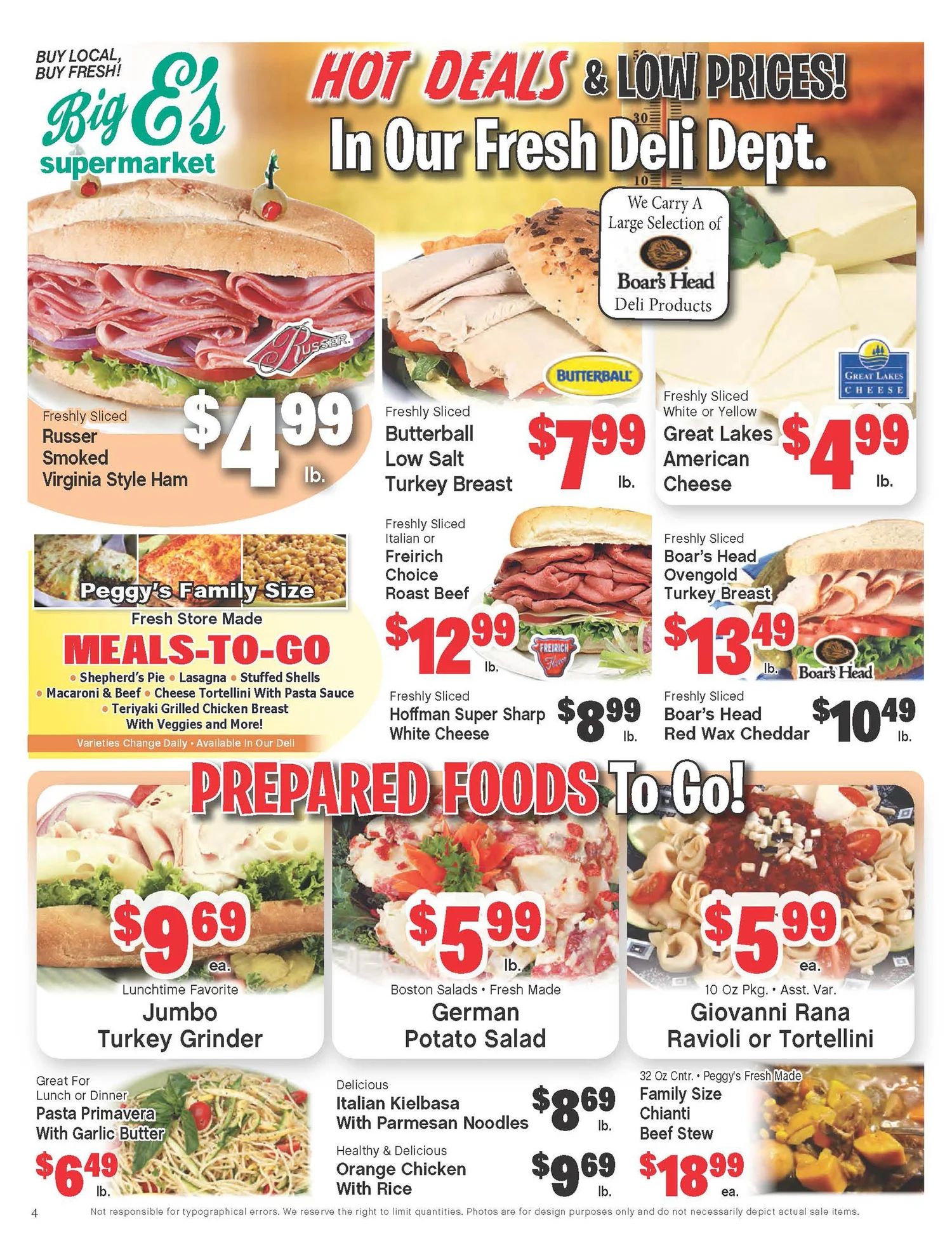 Weekly Ad — Big E's Supermarket