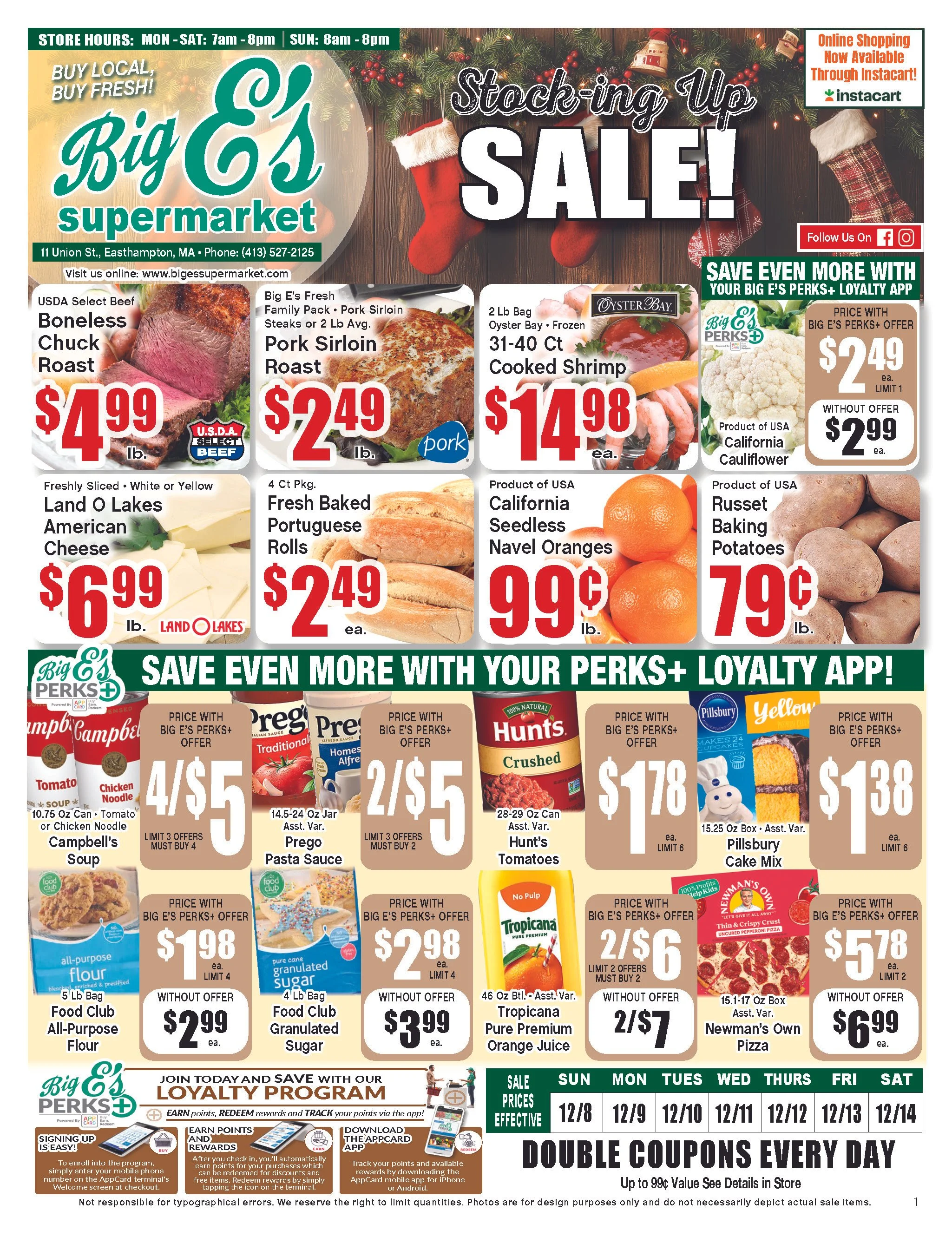 Weekly Ad — Big E's Supermarket