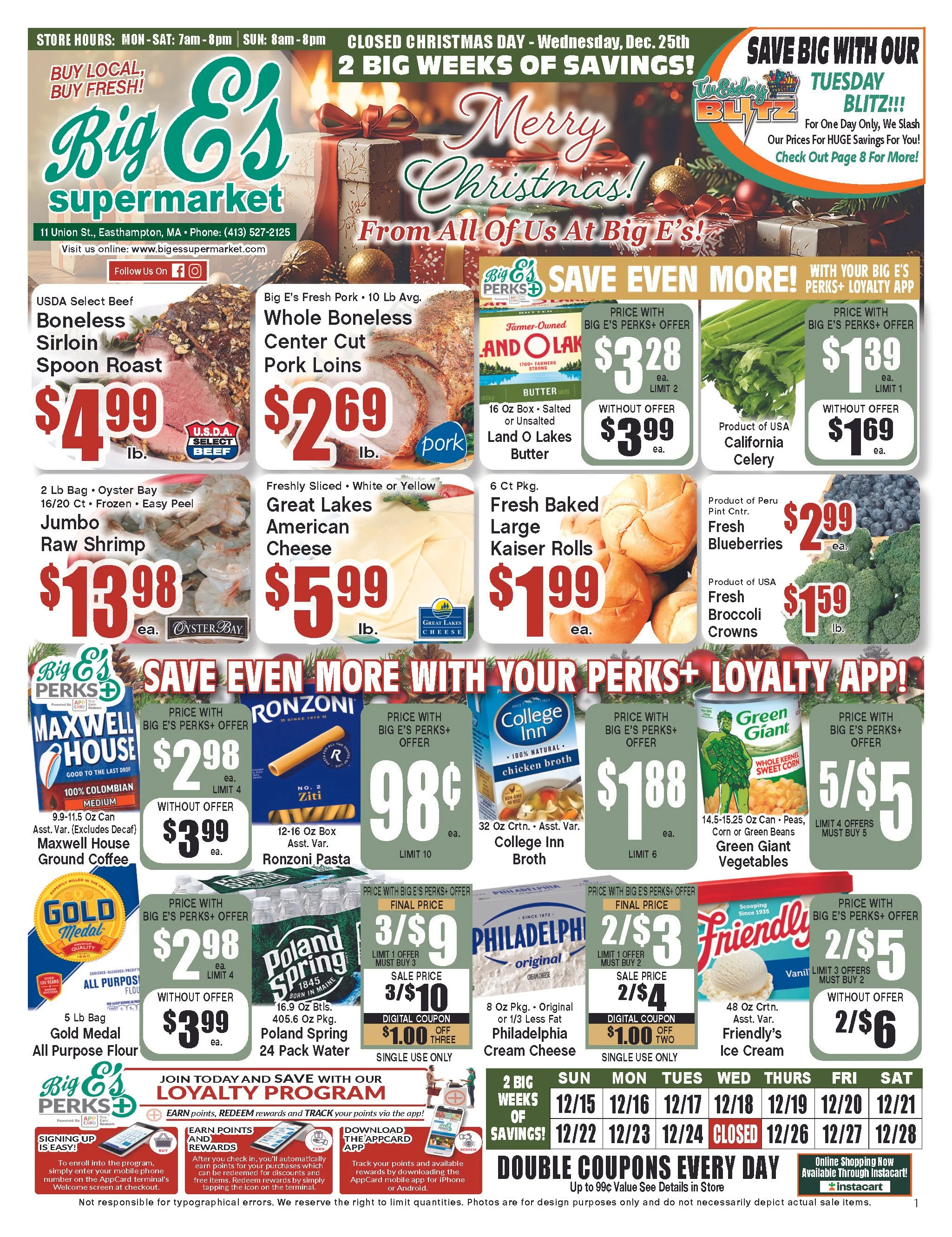 Weekly Ad — Big E's Supermarket