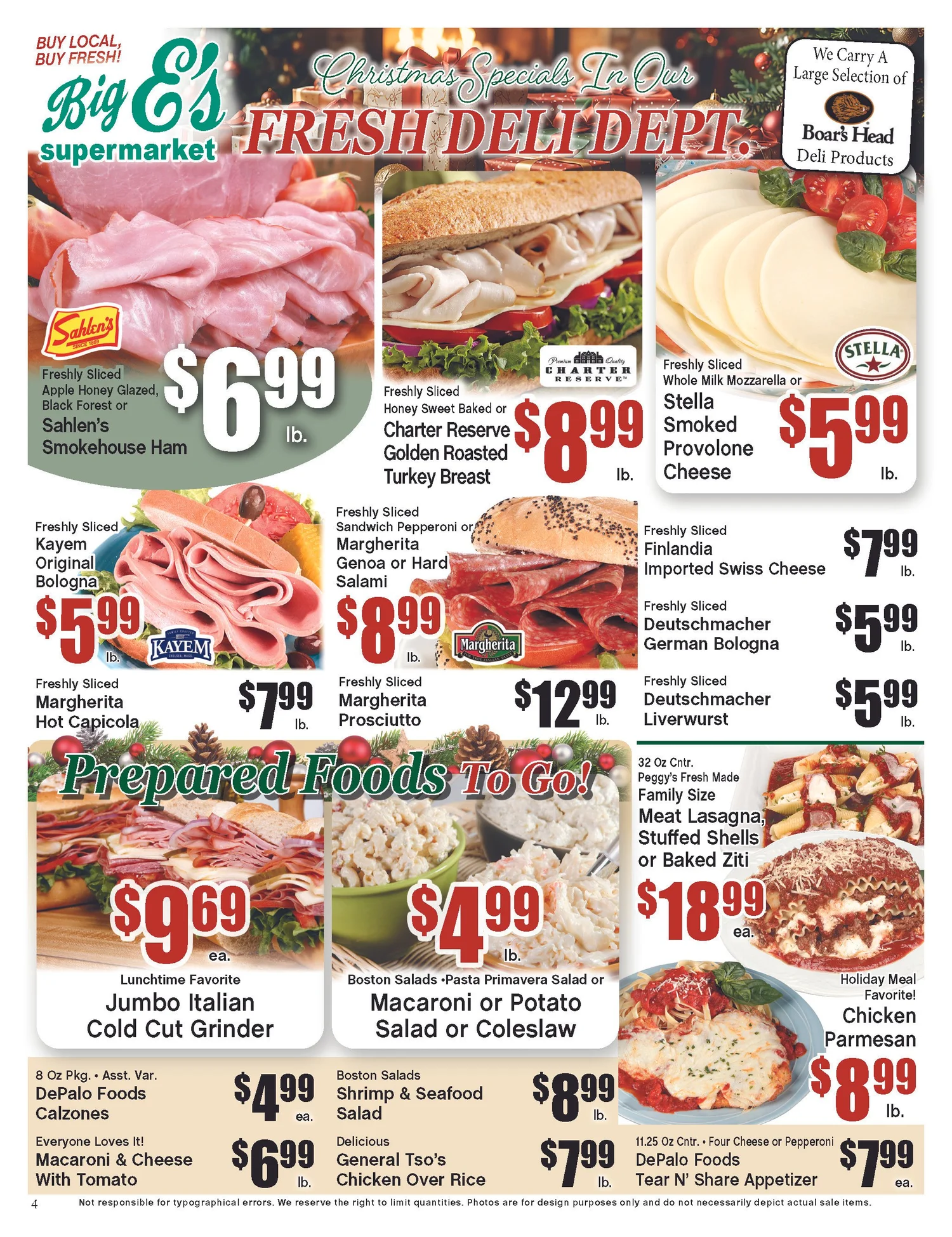 Weekly Ad — Big E's Supermarket