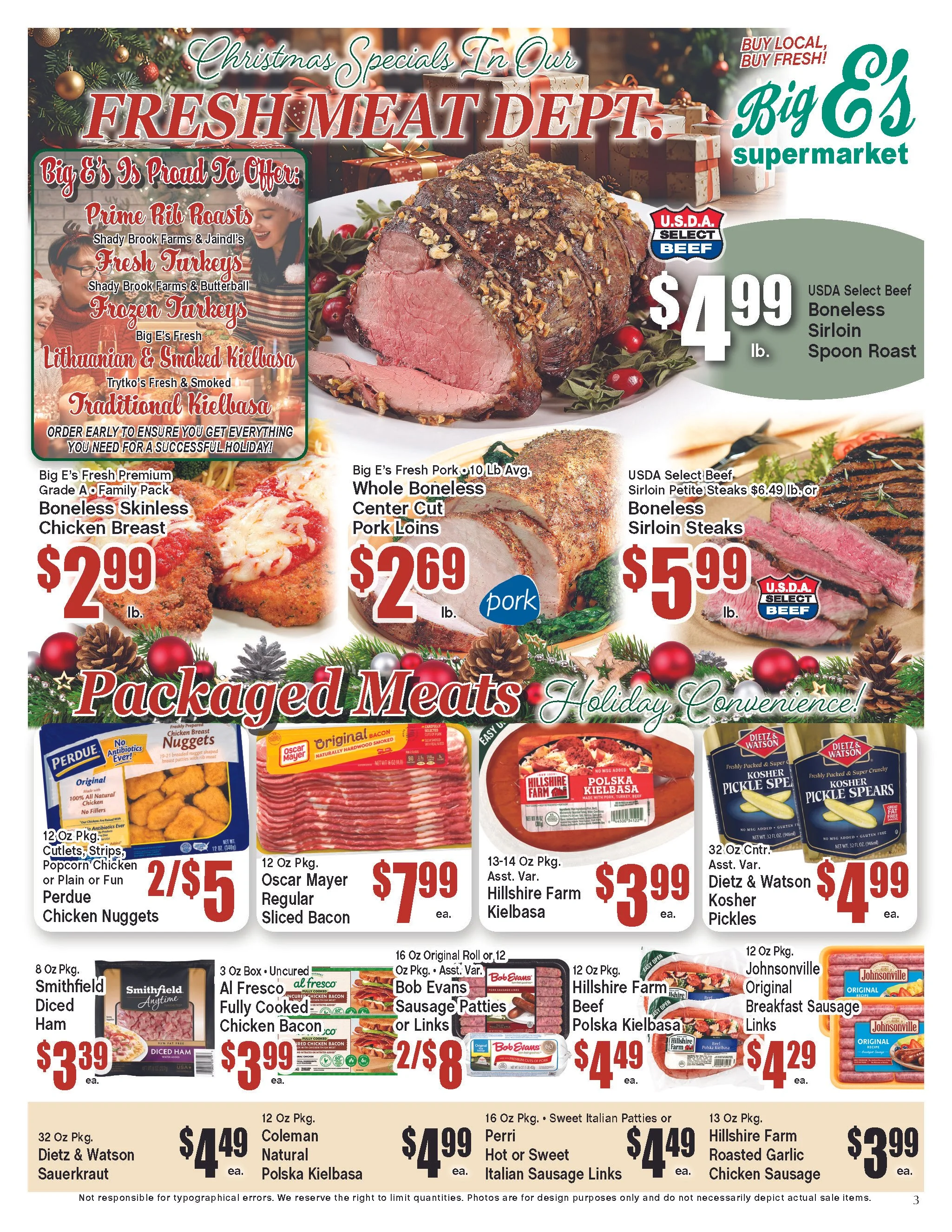 Weekly Ad — Big E's Supermarket