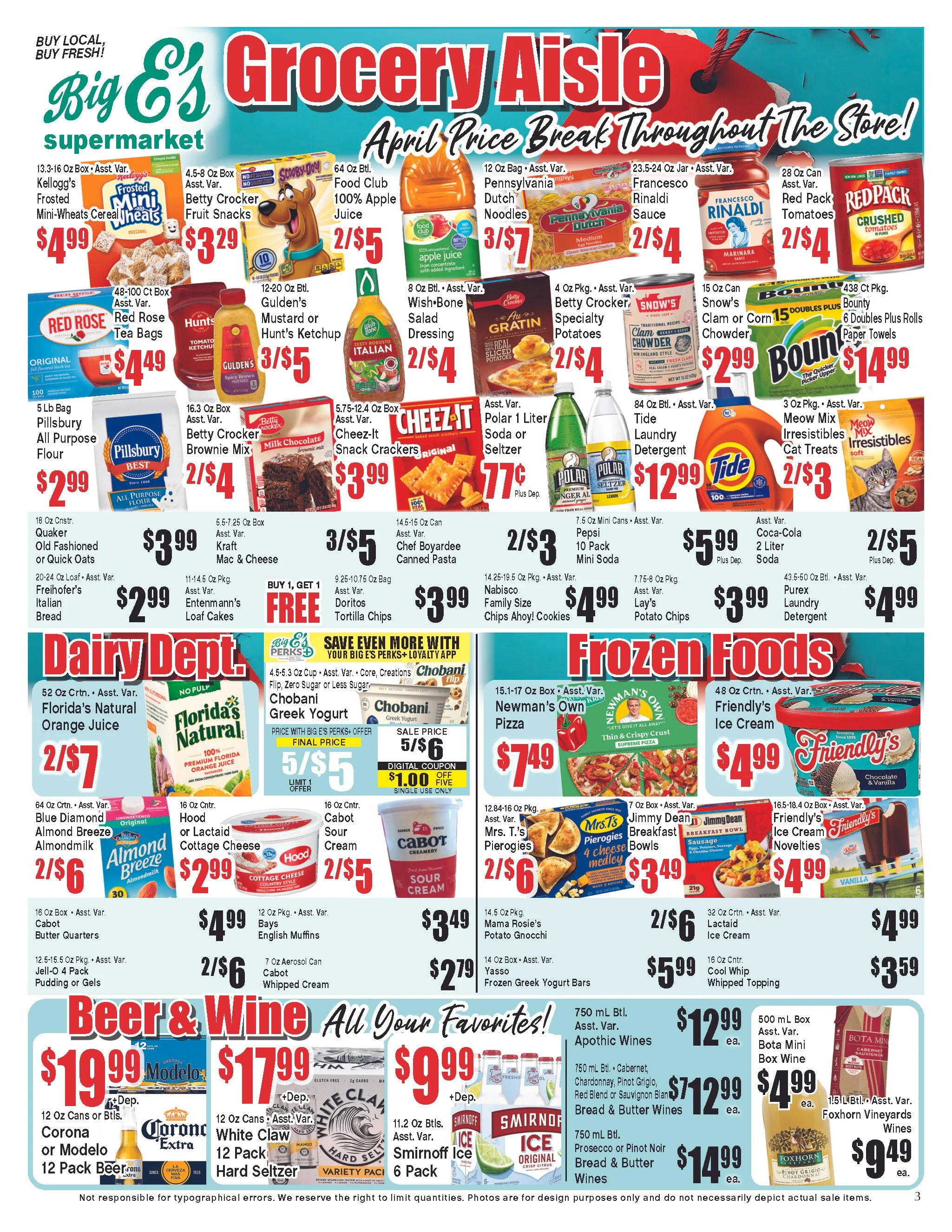Weekly Ad — Big E's Supermarket
