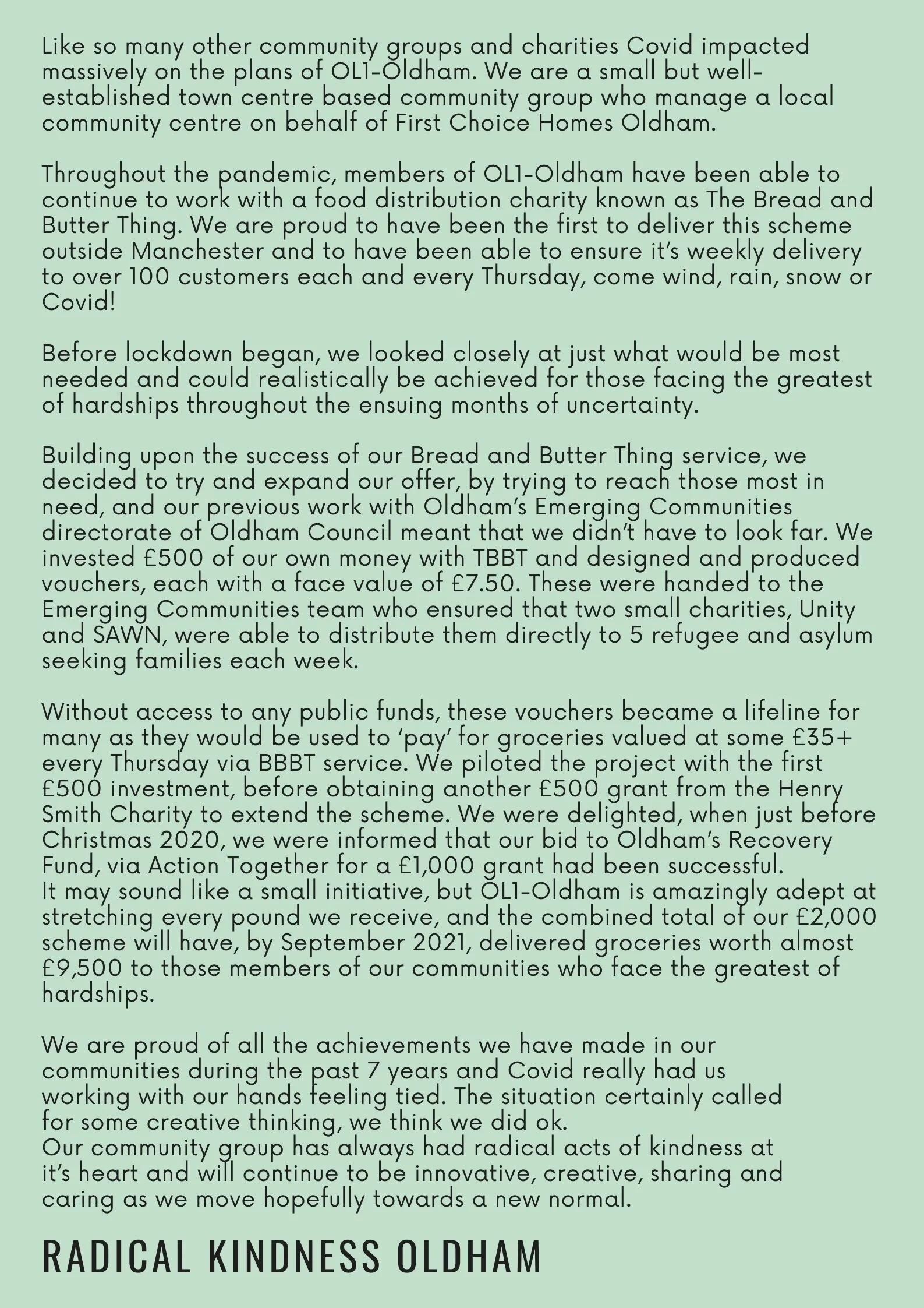 Radical Kindness Oldham 'Seed' — MAY WILD STUDIO