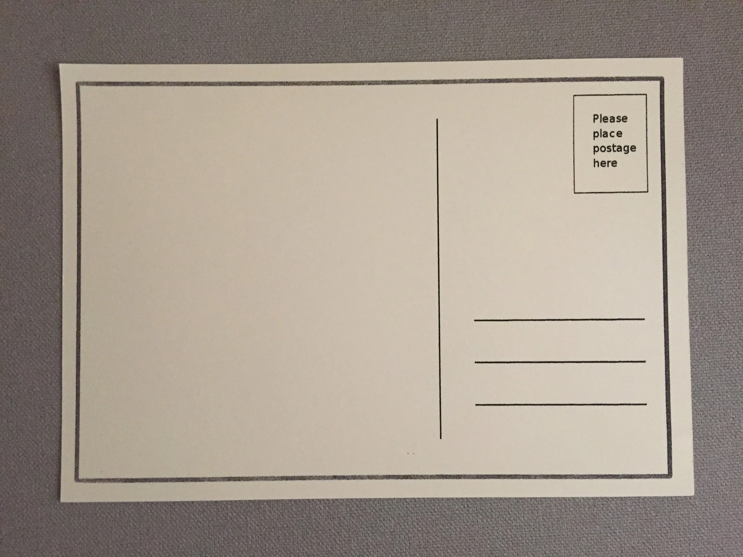 Postcard Back Design