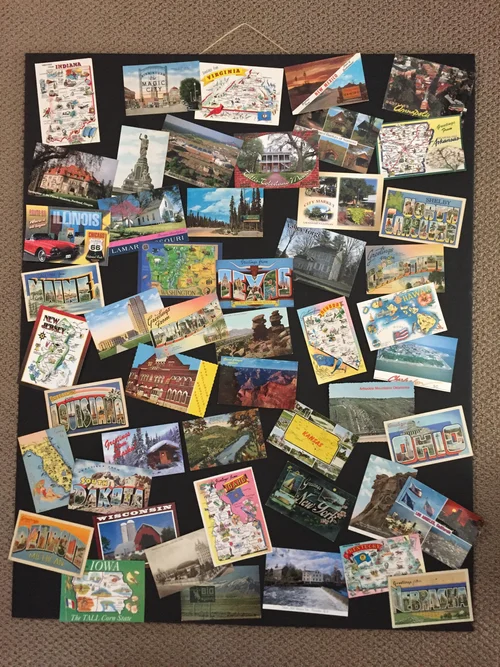 50 postcards from 50 states - a collection from travels across the USA ...