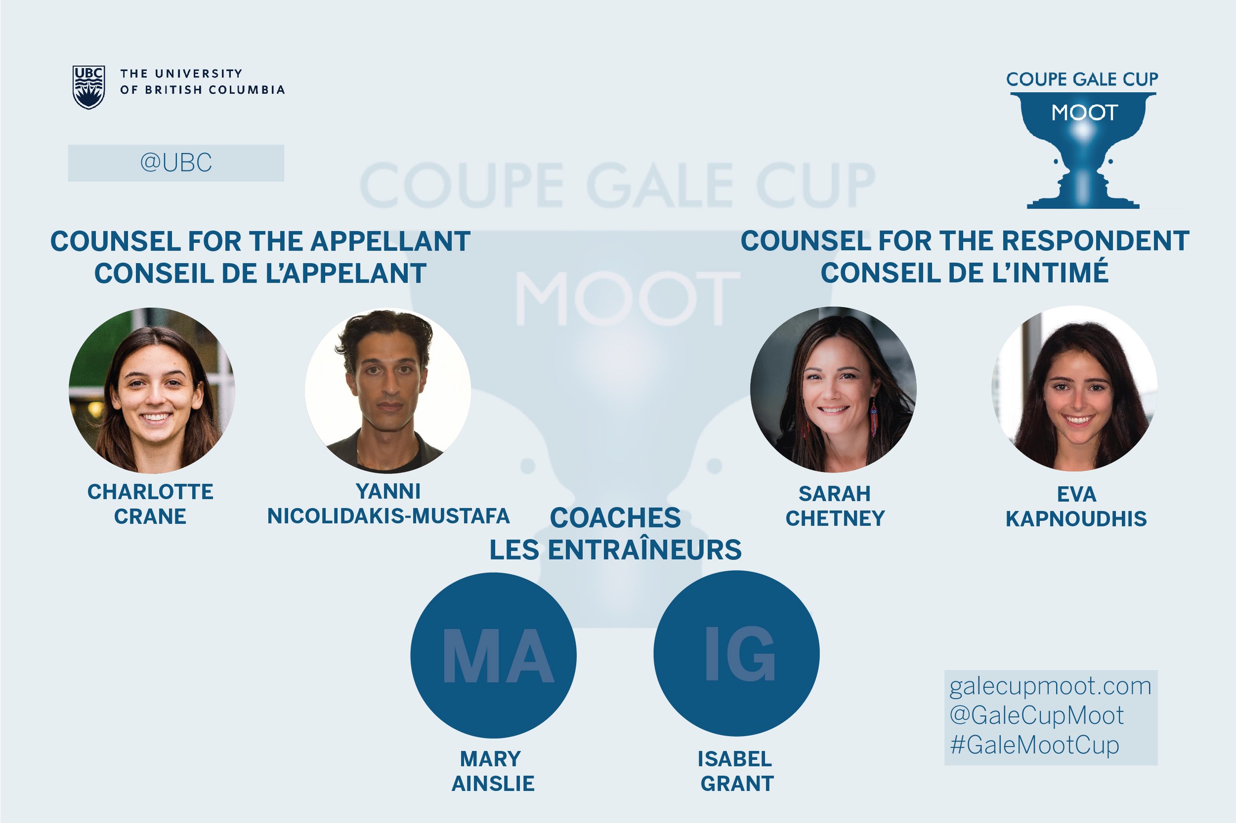 Team Pairings — Gale Cup Moot