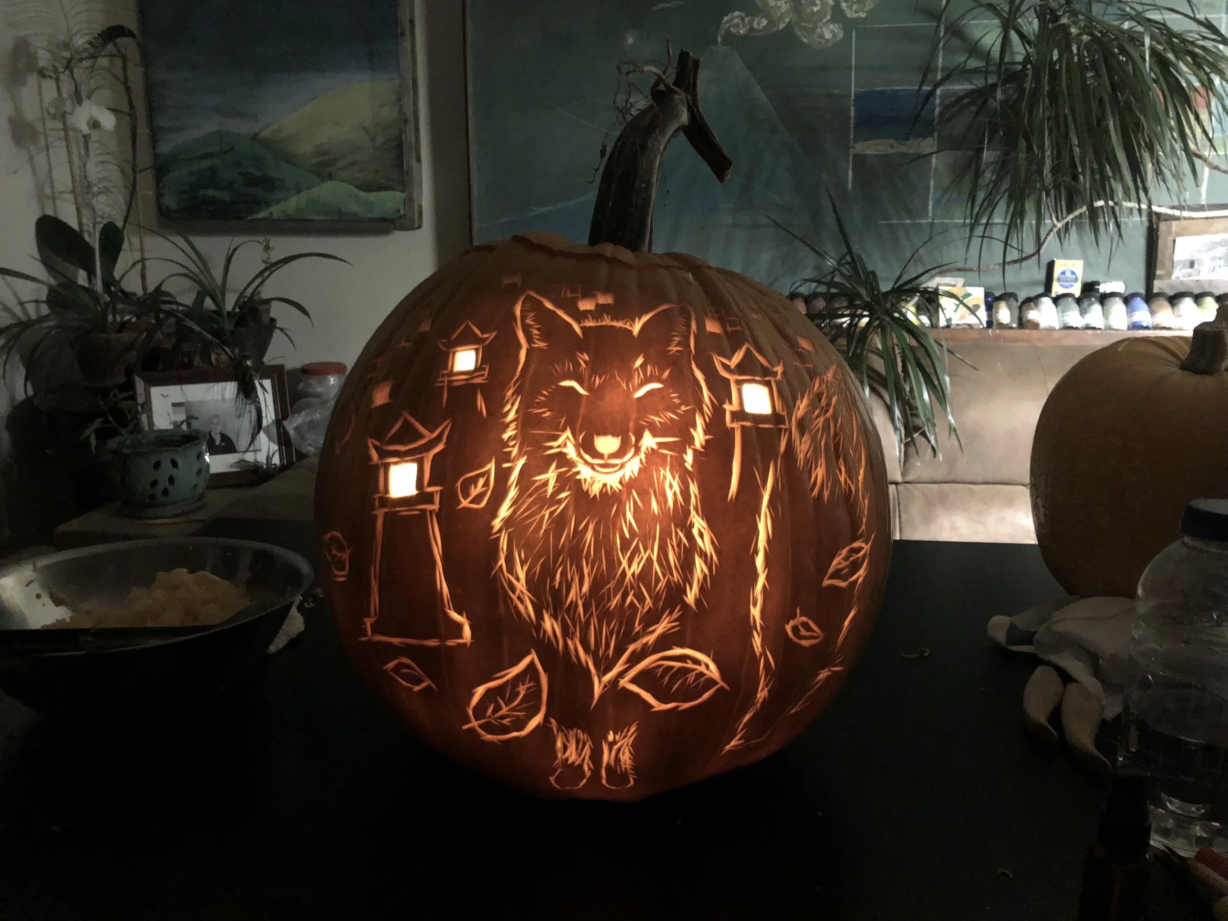 Fox Pumpkin Carving