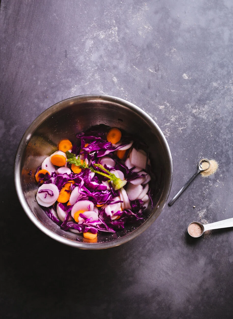 Pink fermented vegetables — Eggplant Diary