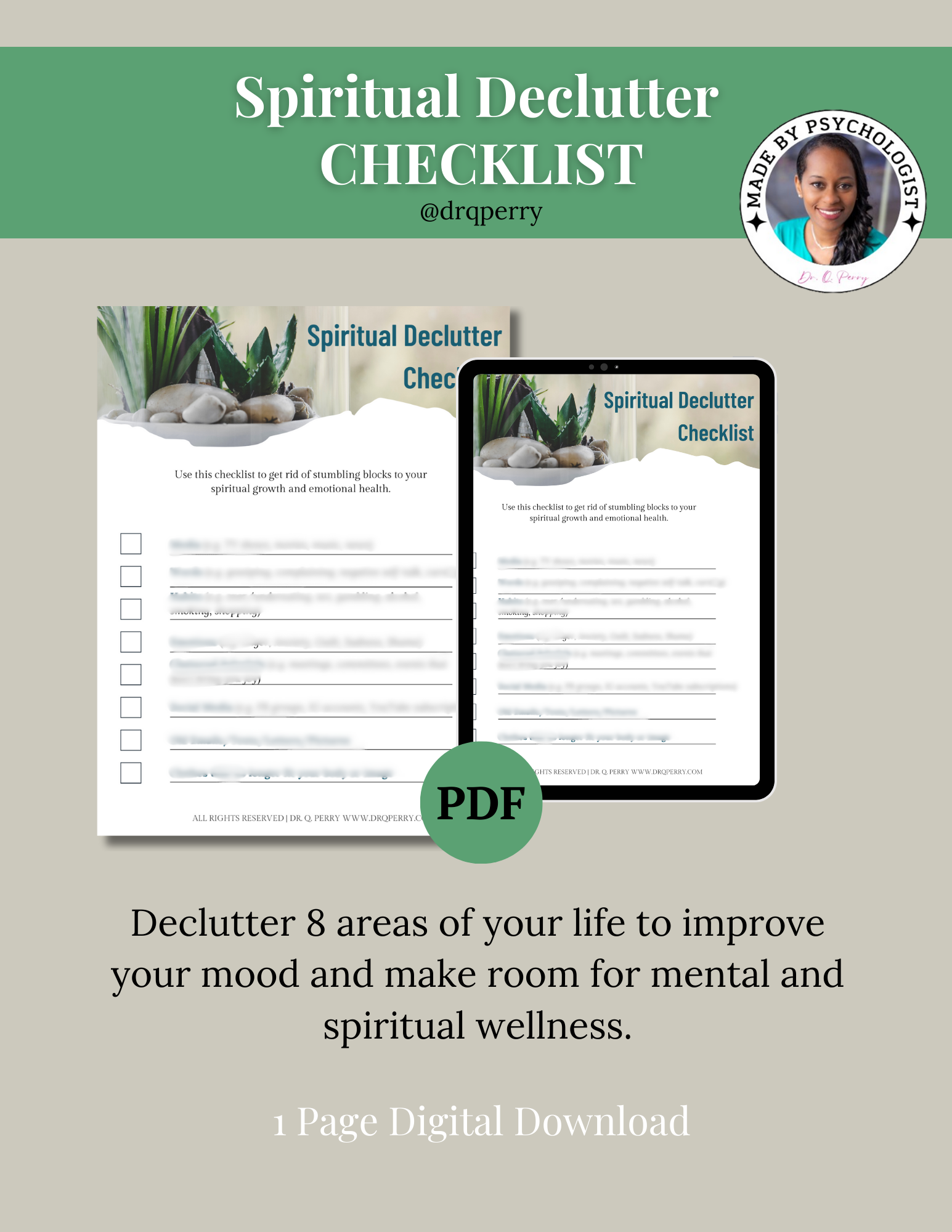 Spiritual Declutter Checklist — Perry Psychological & Consultation