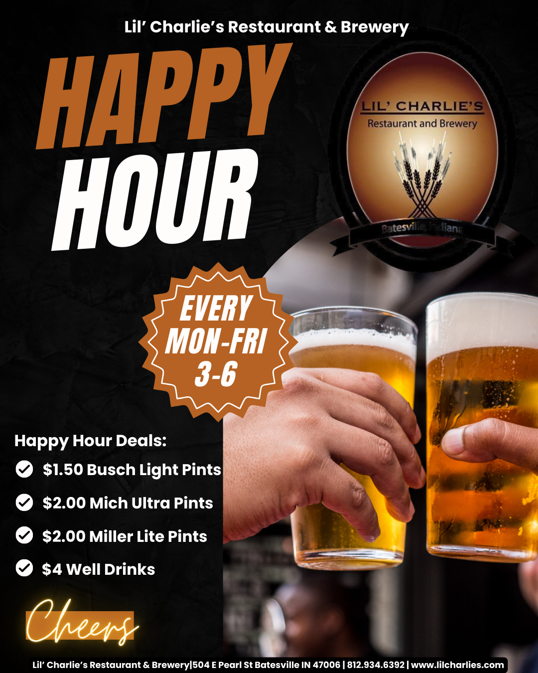 Specials — Lil' Charlie's Restaurant and Brewery | Batesville, Indiana