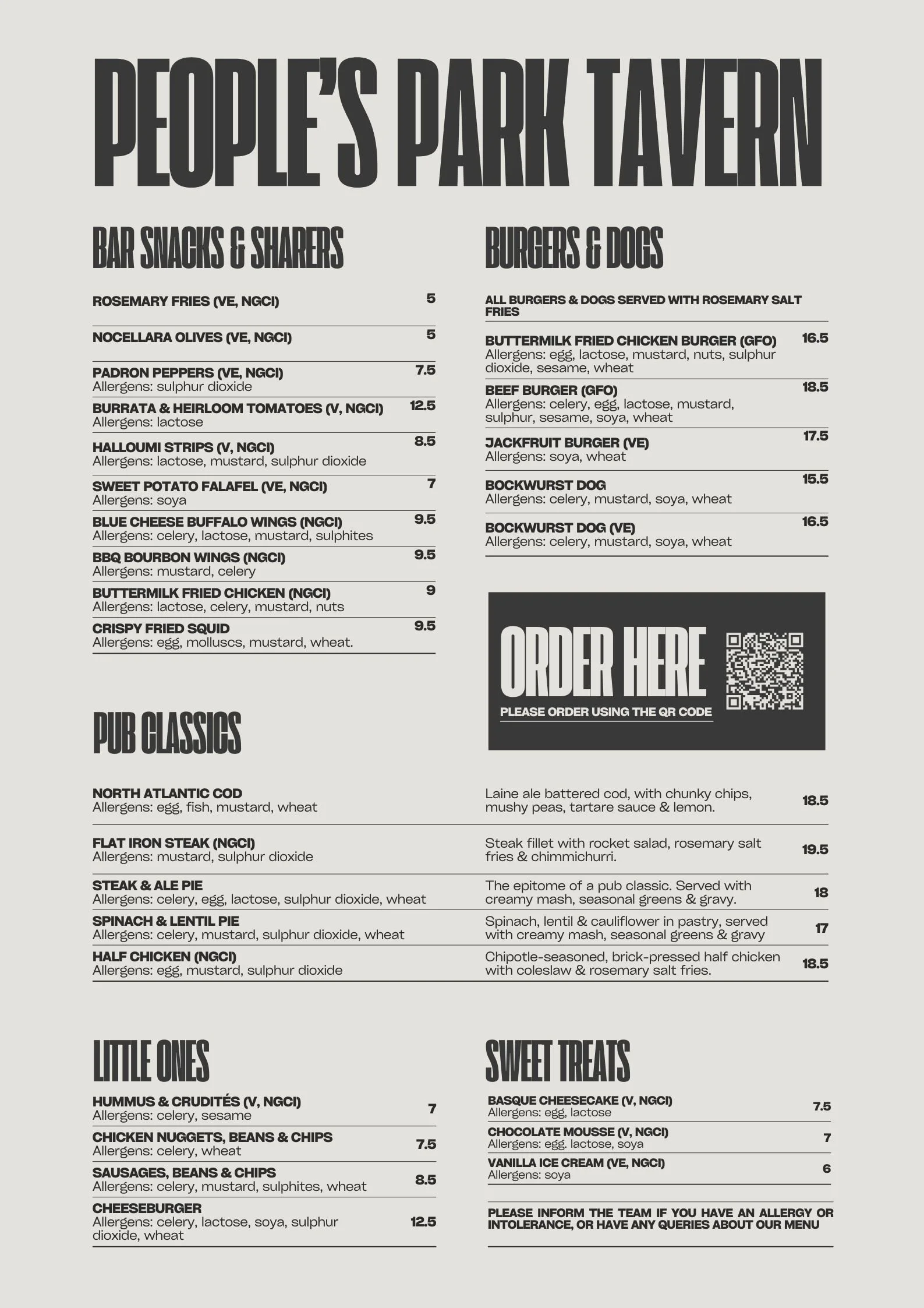 FOOD — People's Park Tavern