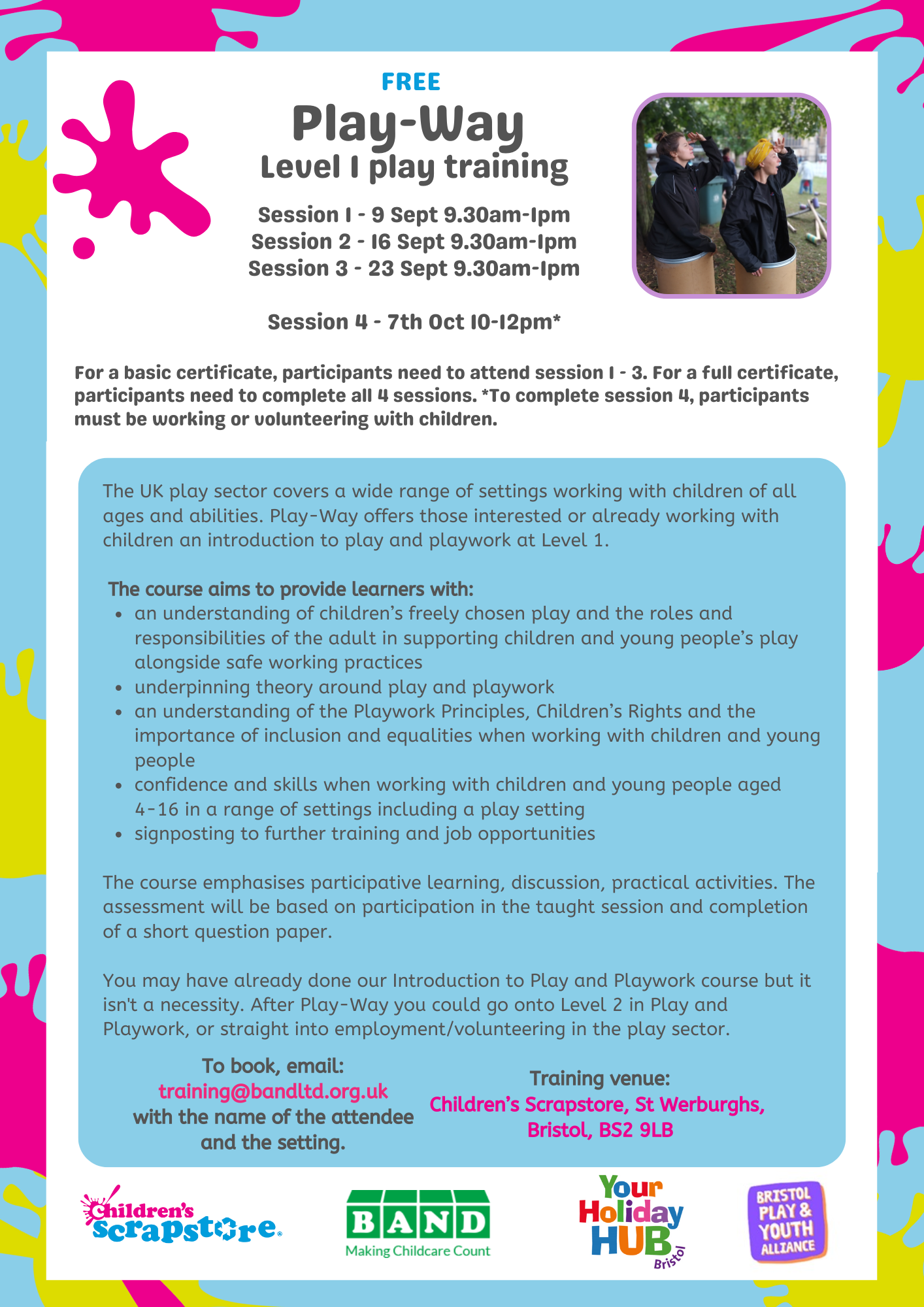 Free Training Courses — Children's Scrapstore