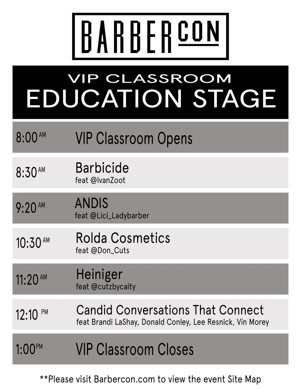 Schedule — BARBERCON