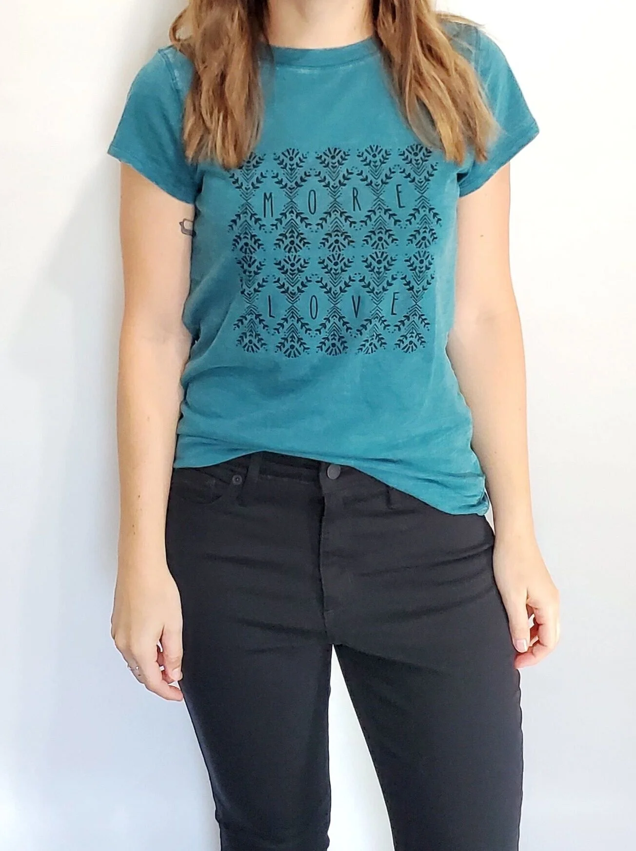 Floral pattern block printed unisex shirt - Press Relief Prints