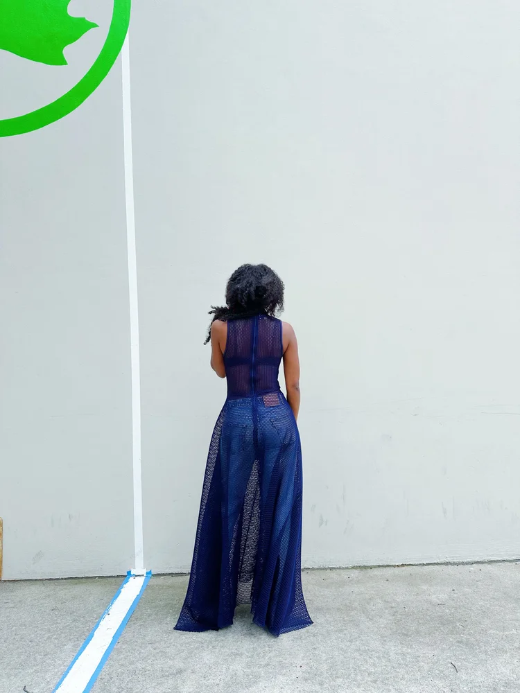 Marina Mesh Maxi Dress RED — Sammy B.
