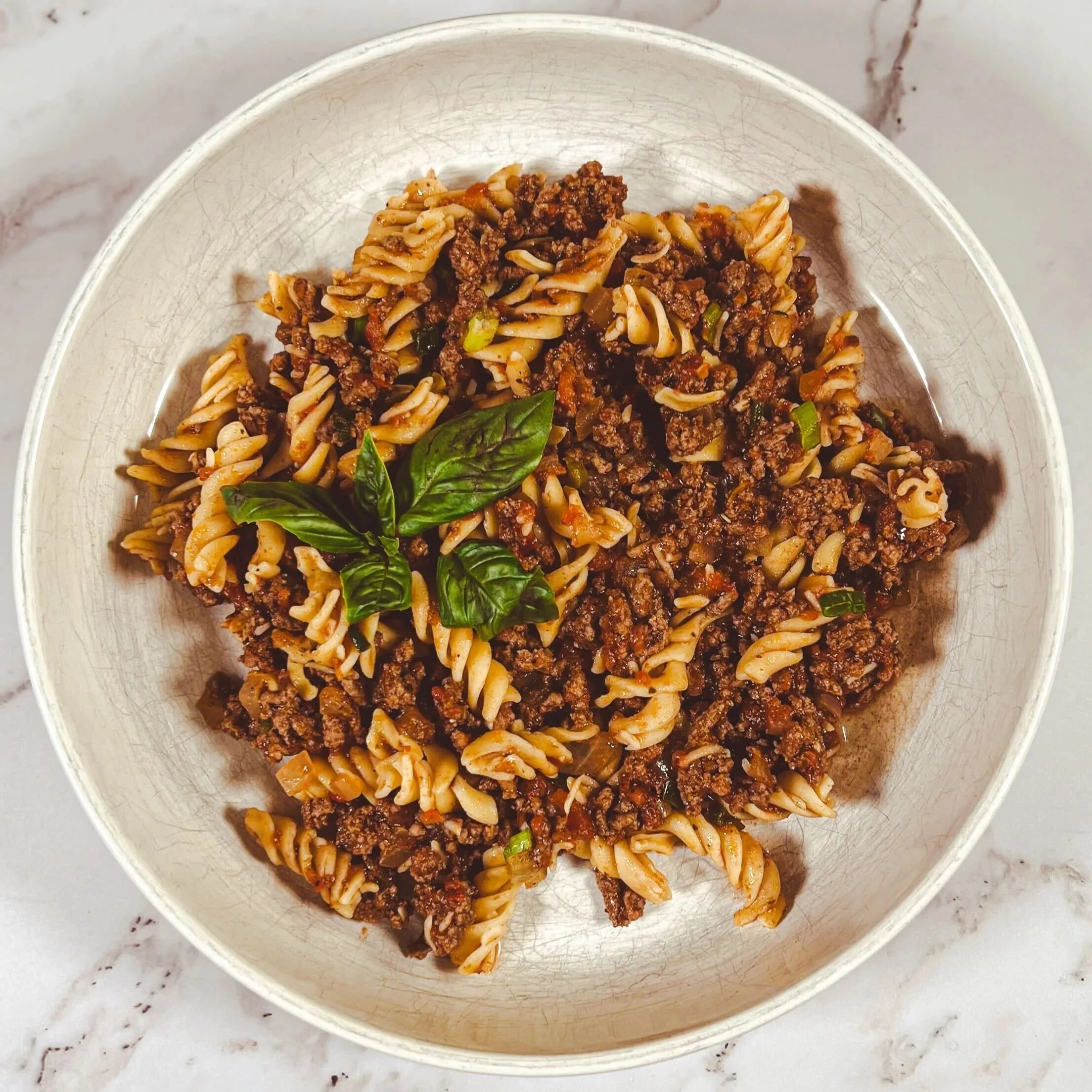 Italian-Inspired Beef & Green Onion Protein Pasta — Black Iron ...
